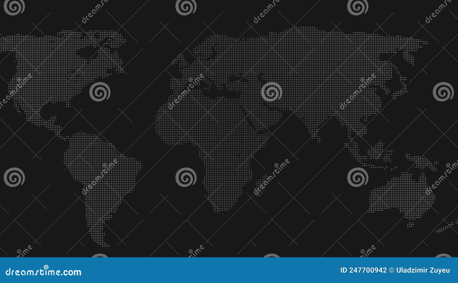 3d Pixel World Map on Black Background. Digital Dots in the Form Global Earth Stock Illustration ...