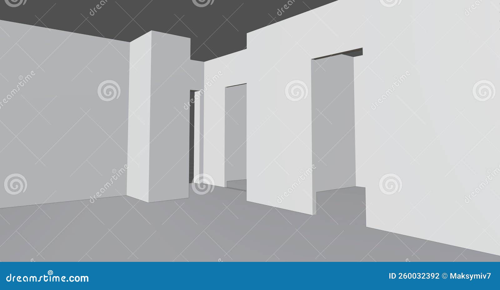3D Plan of the Apartment Plan in a Professional Program Stock ...