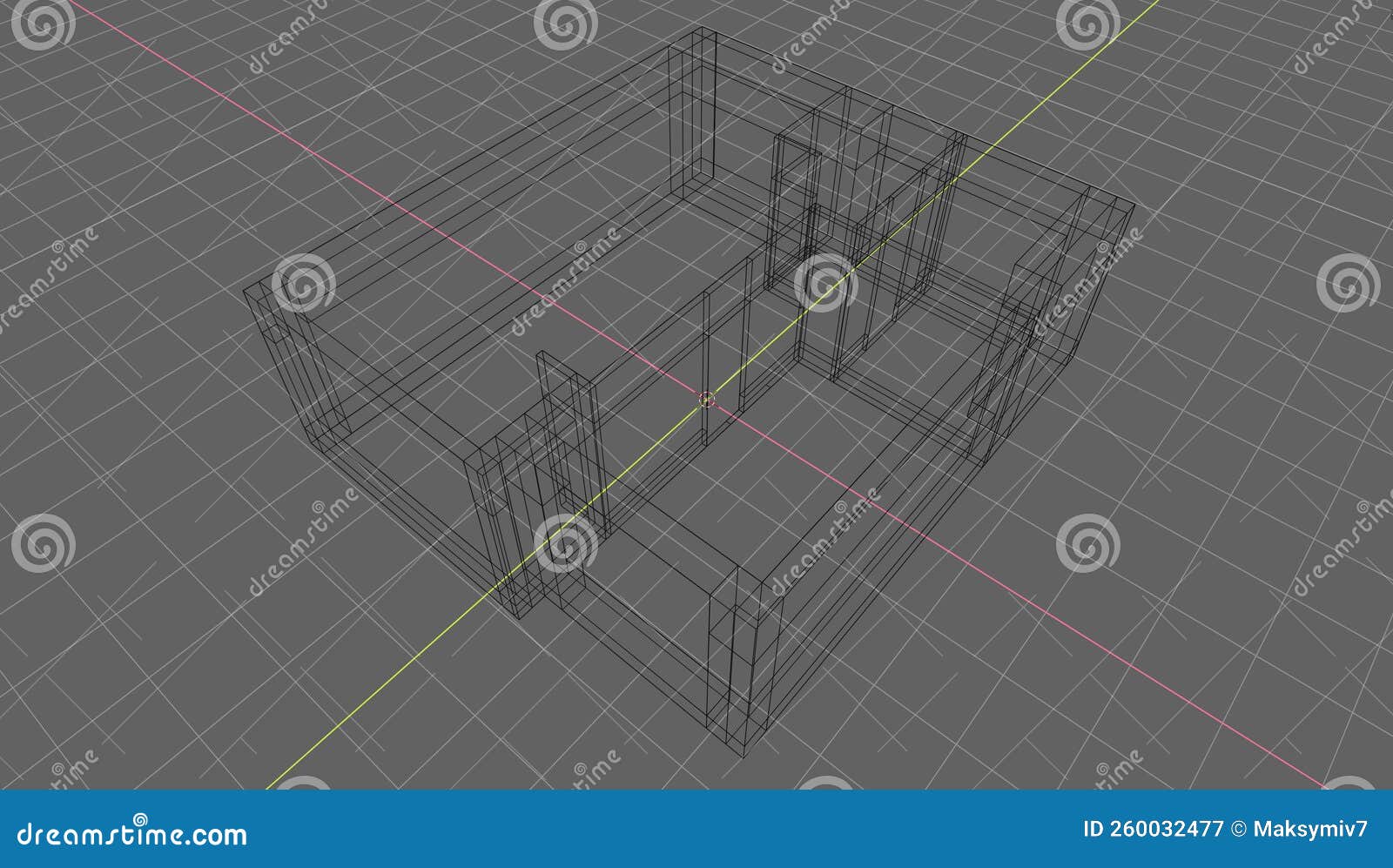3D Plan of the Apartment Plan in a Professional Program Stock ...
