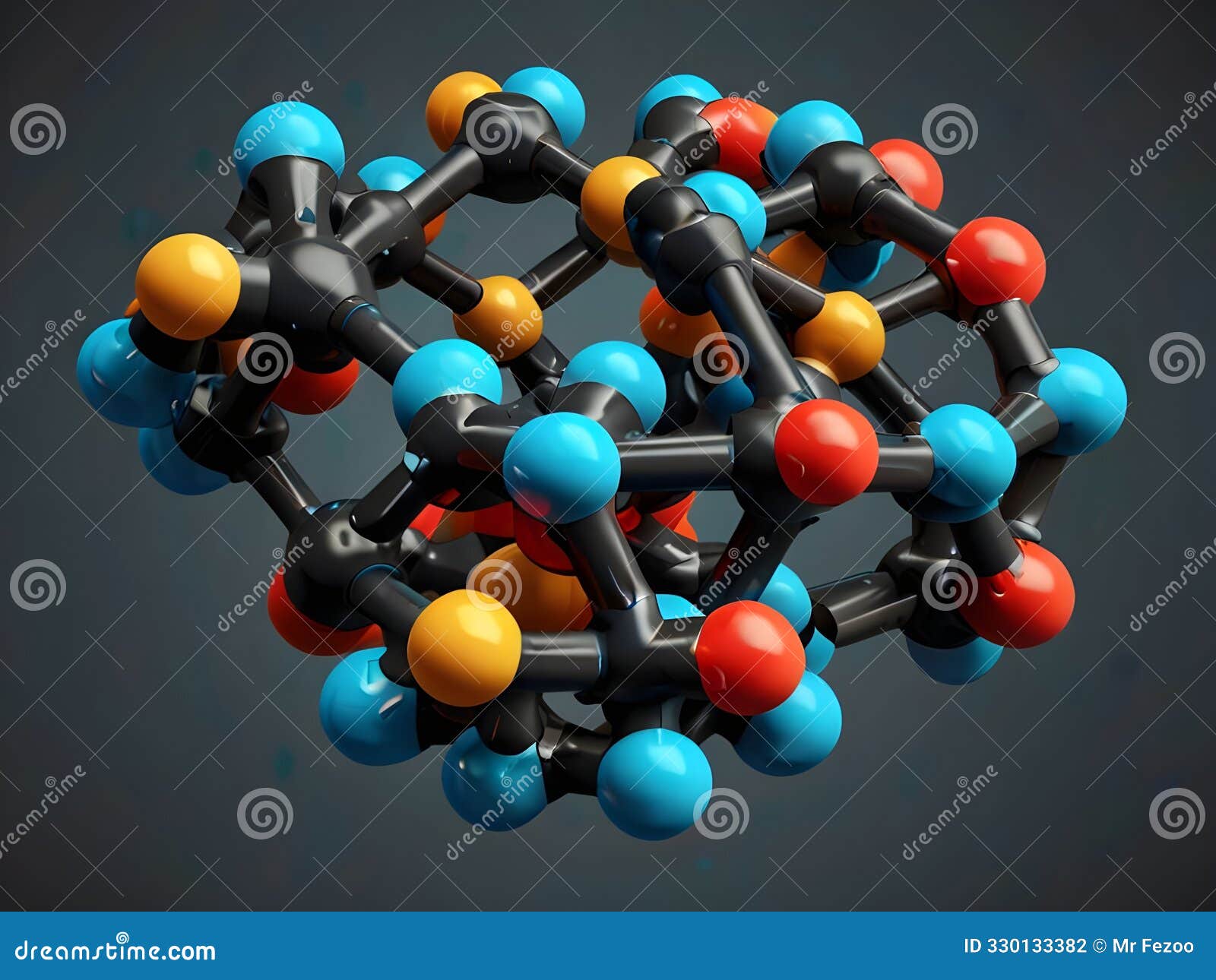 A 3D Plane of Biphenylene Molecules Structure Stock Illustration ...