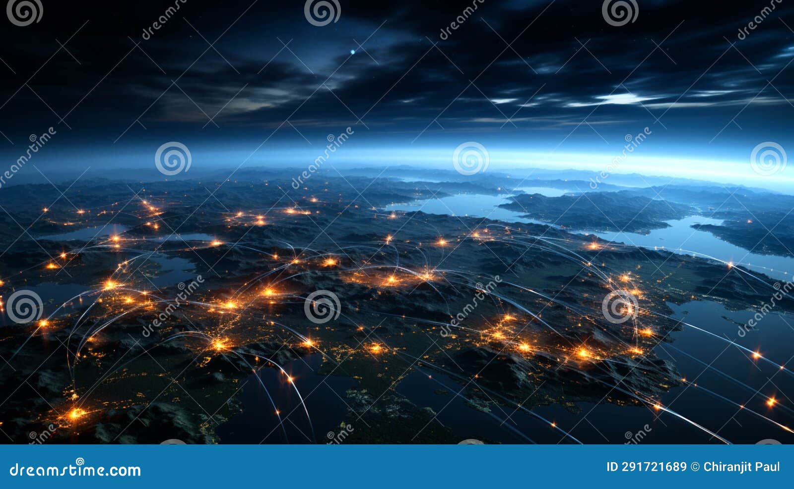 3D Planet Earth Broadband Internet System Stock Illustration ...