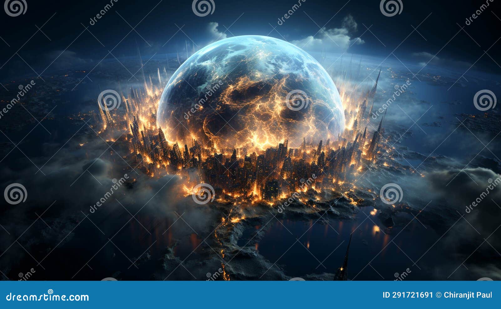 3D Planet Earth Broadband Internet System Stock Illustration ...