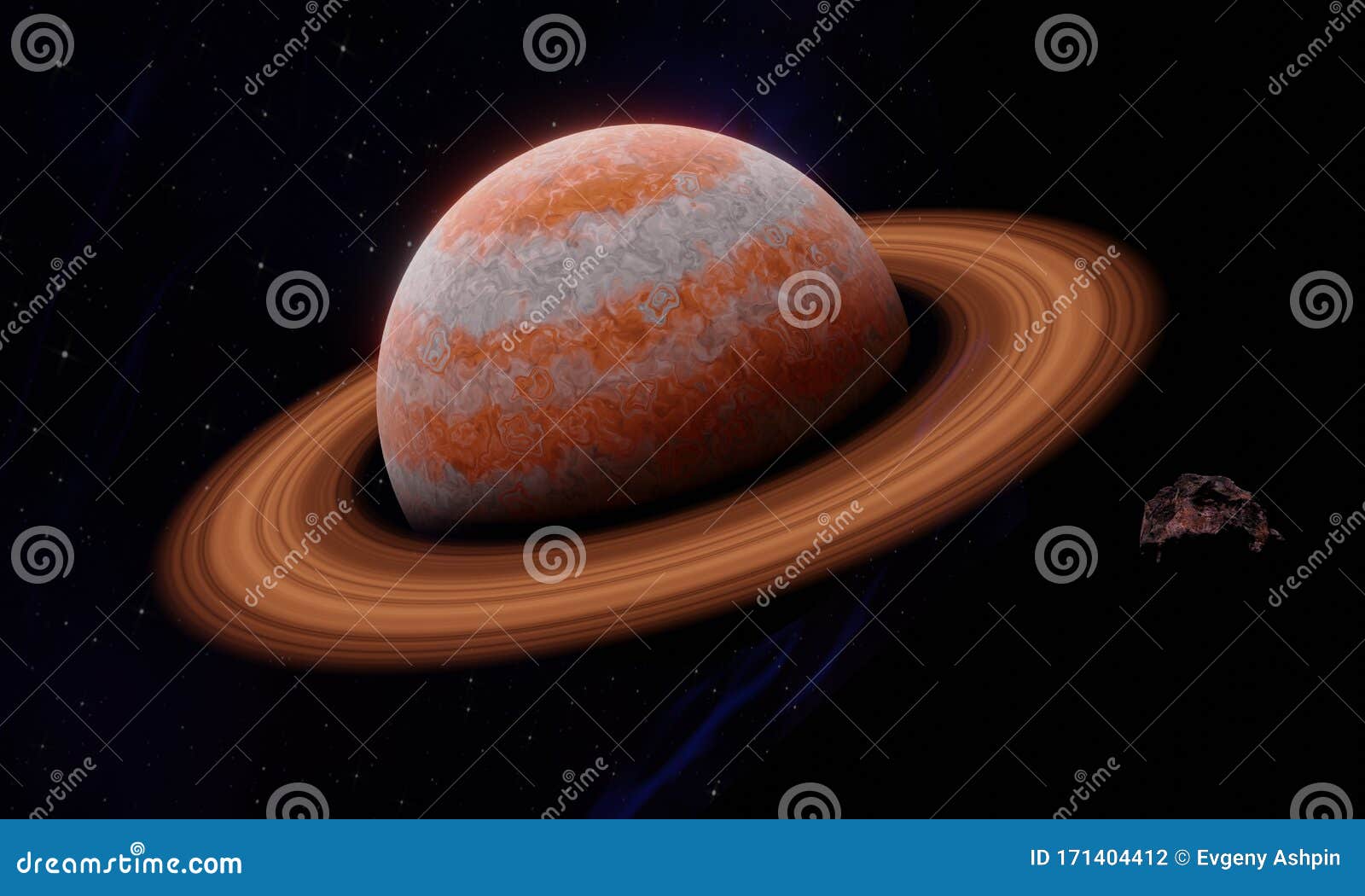 3d planet Saturn in space stock photo. Image of fantasy - 171404412