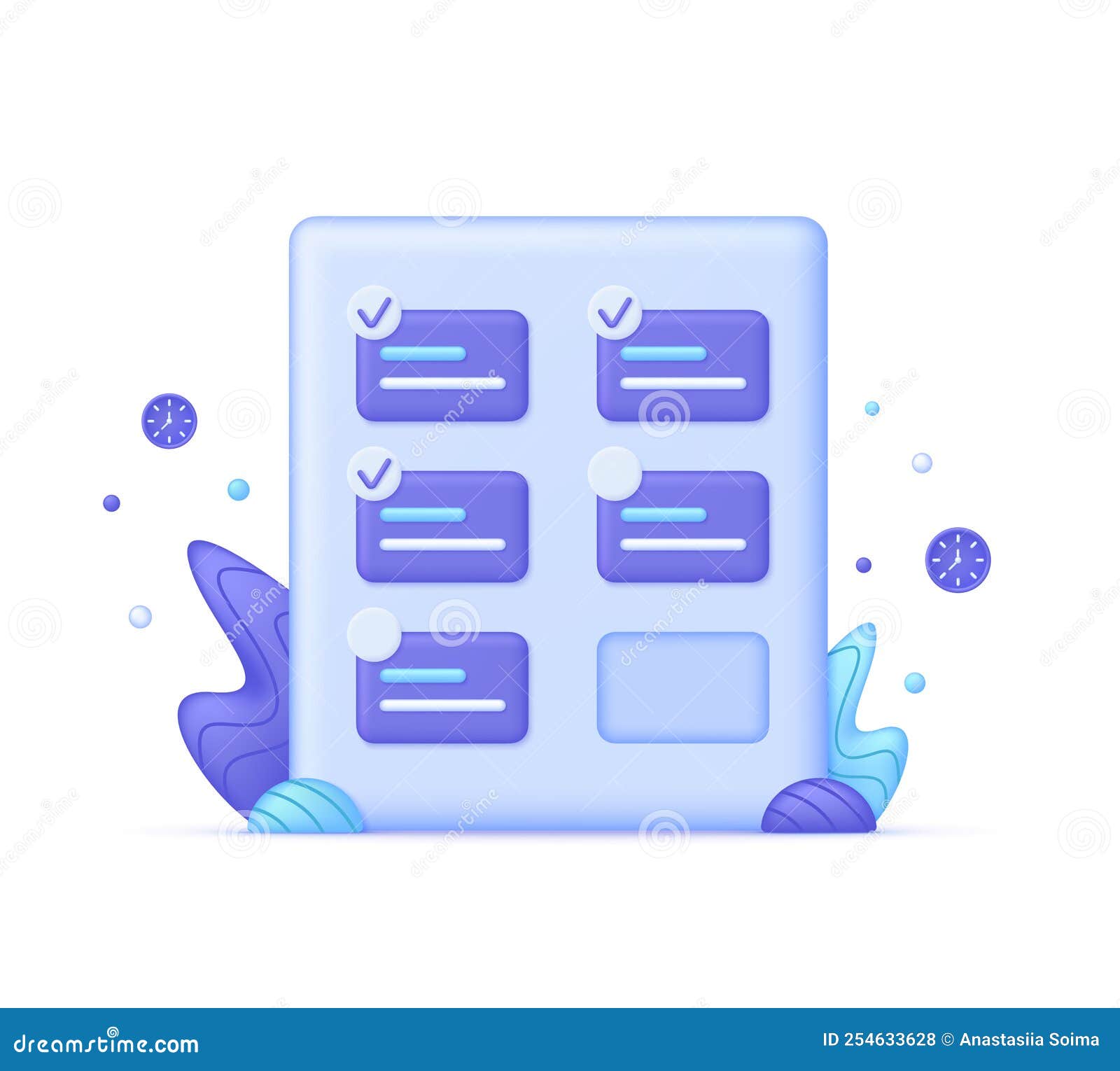 3D Planning Concept. Project Plan, Level Up Concept, Productivity ...