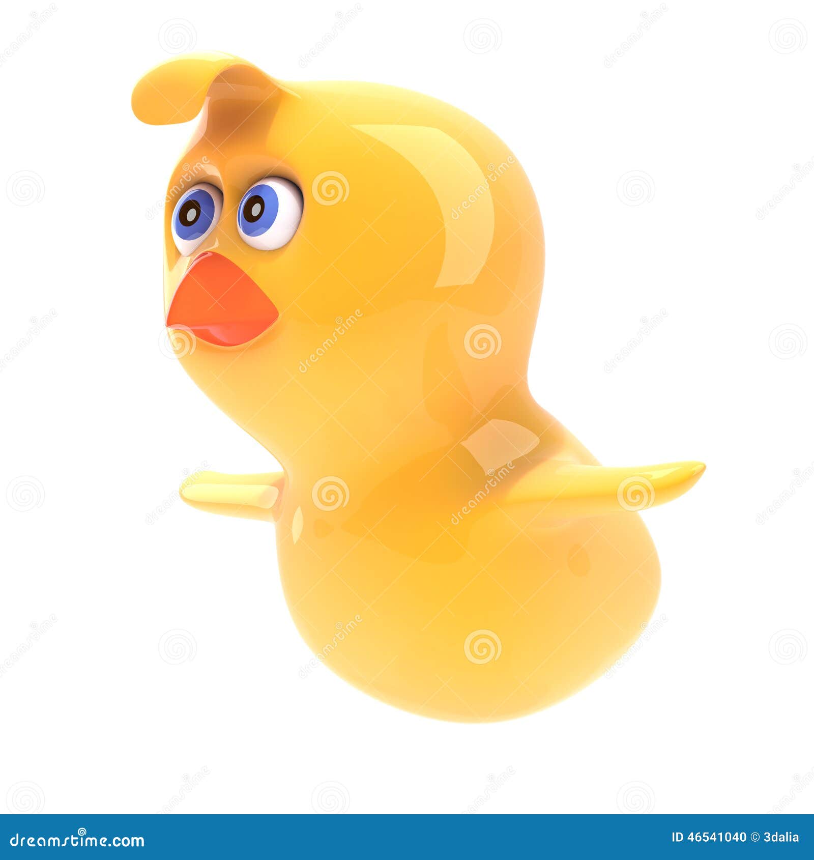 3d Plastic chick is flying stock illustration. Illustration of natural ...