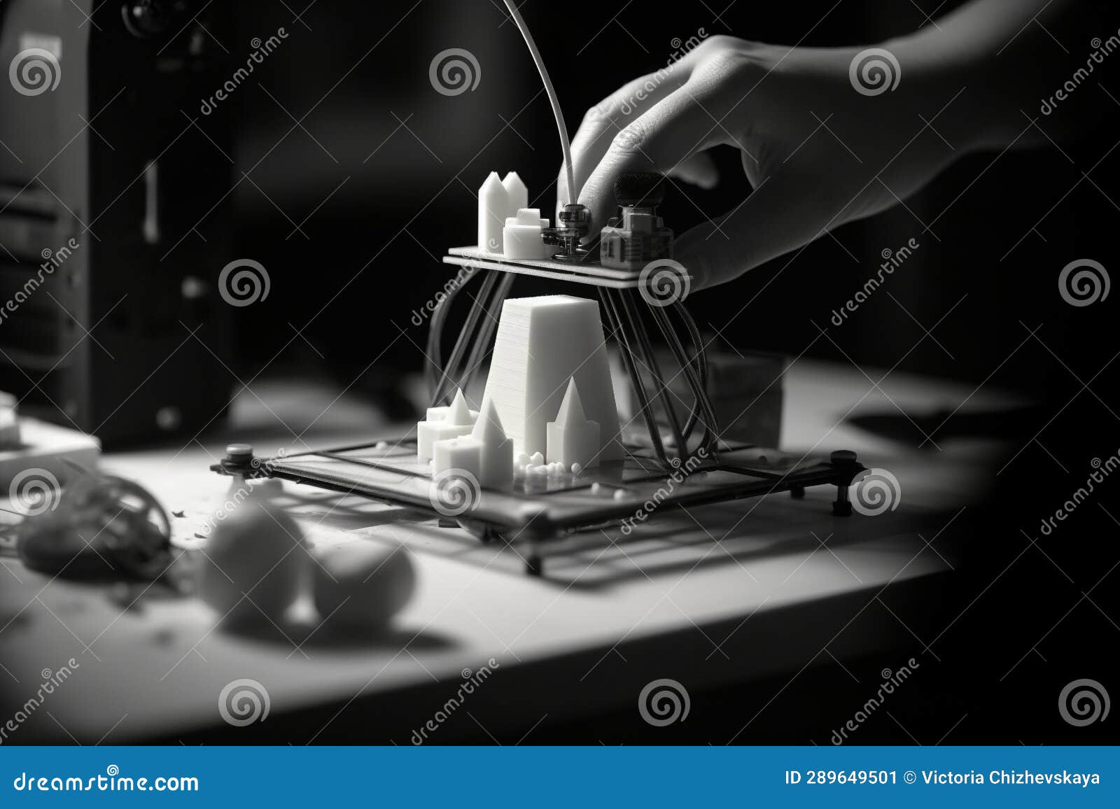 3d Plastic Printer Printing Engineering Stock Illustration ...