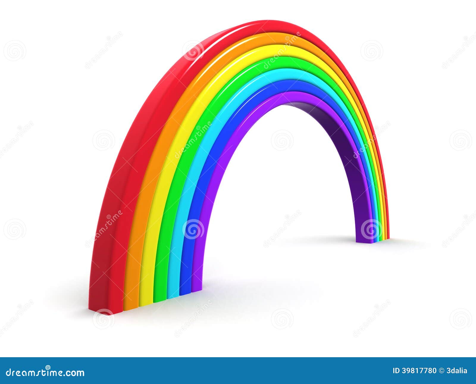 3d Plastic rainbow stock illustration. Illustration of curve - 39817780