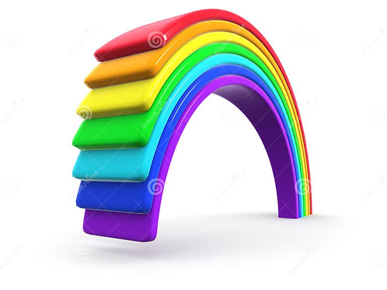 3d Plastic rainbow stock illustration. Illustration of colours - 38800969