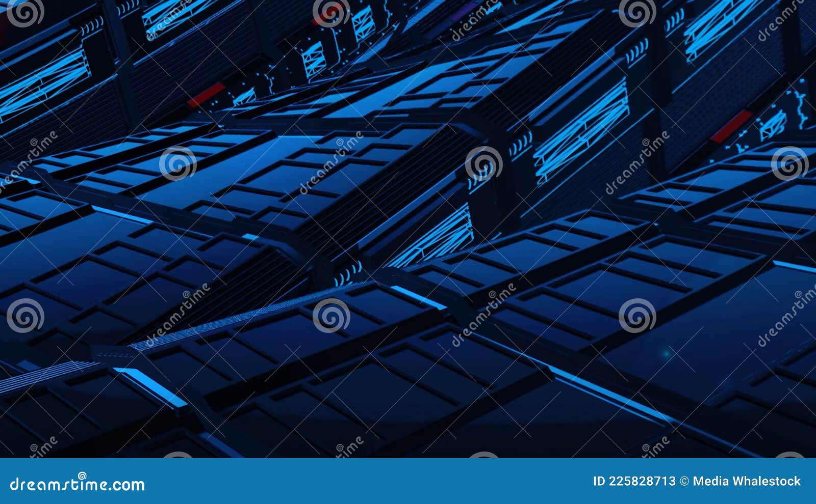 3D Platforms are Moving on Spaceship. Motion. Futuristic 3d Platforms ...