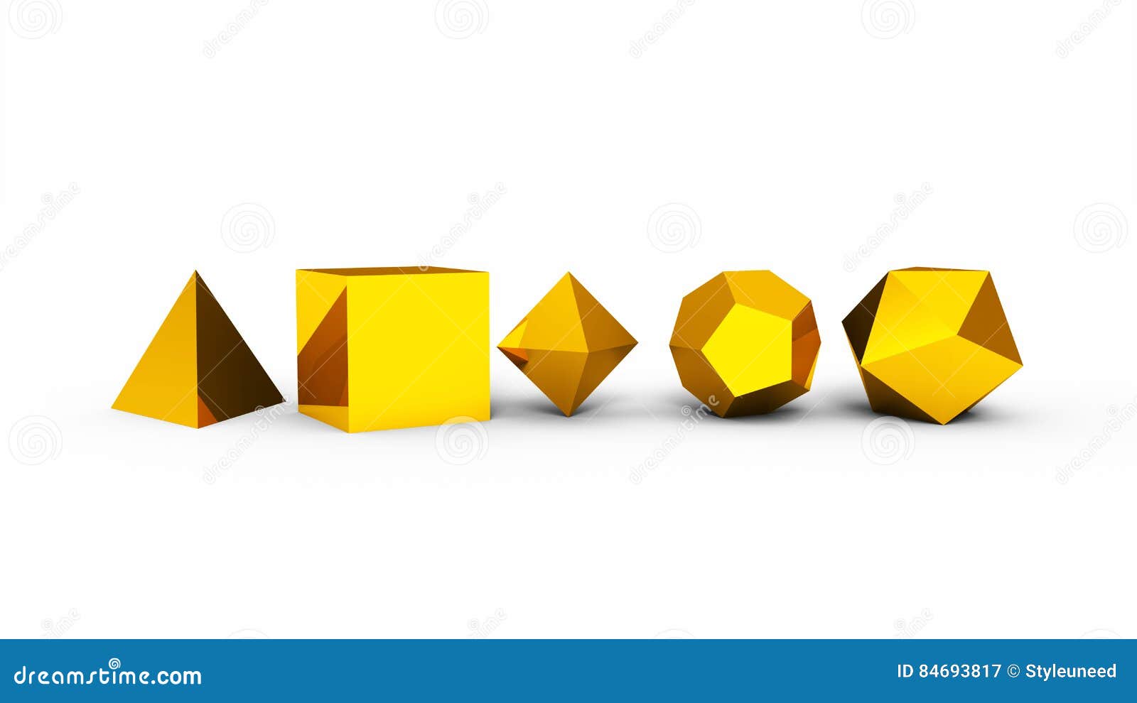 Platonic Solids, Illustration Cartoon Vector | CartoonDealer.com #50392971