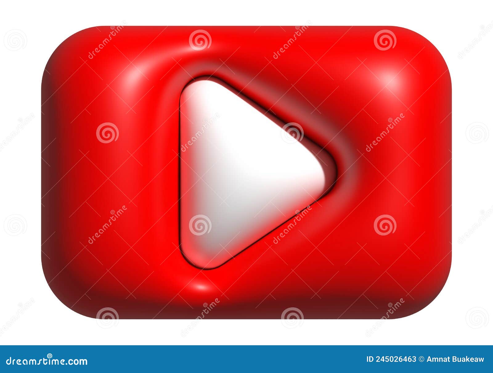 3D Play Video Icon, Shoot Video 3d Buttons for Emoji Icon Stock ...