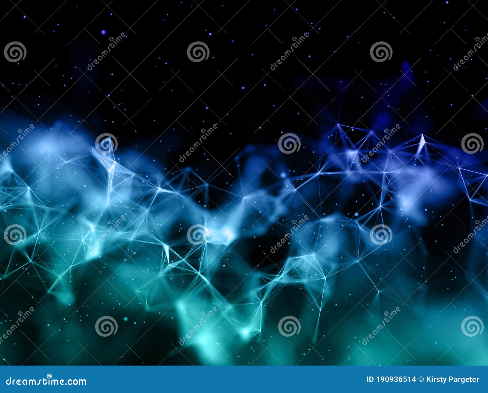 3D Plexus Design with Connecting Lines and Dots and Floating Particles ...