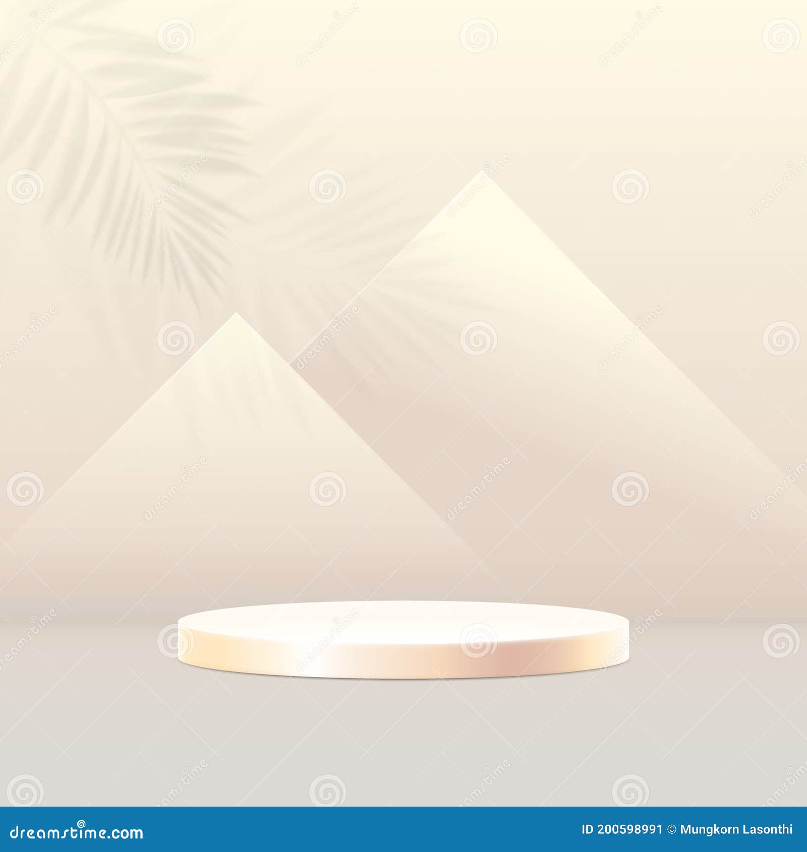 3D Podium Composition. Abstract Minimal Geometric Background. Pyramids ...