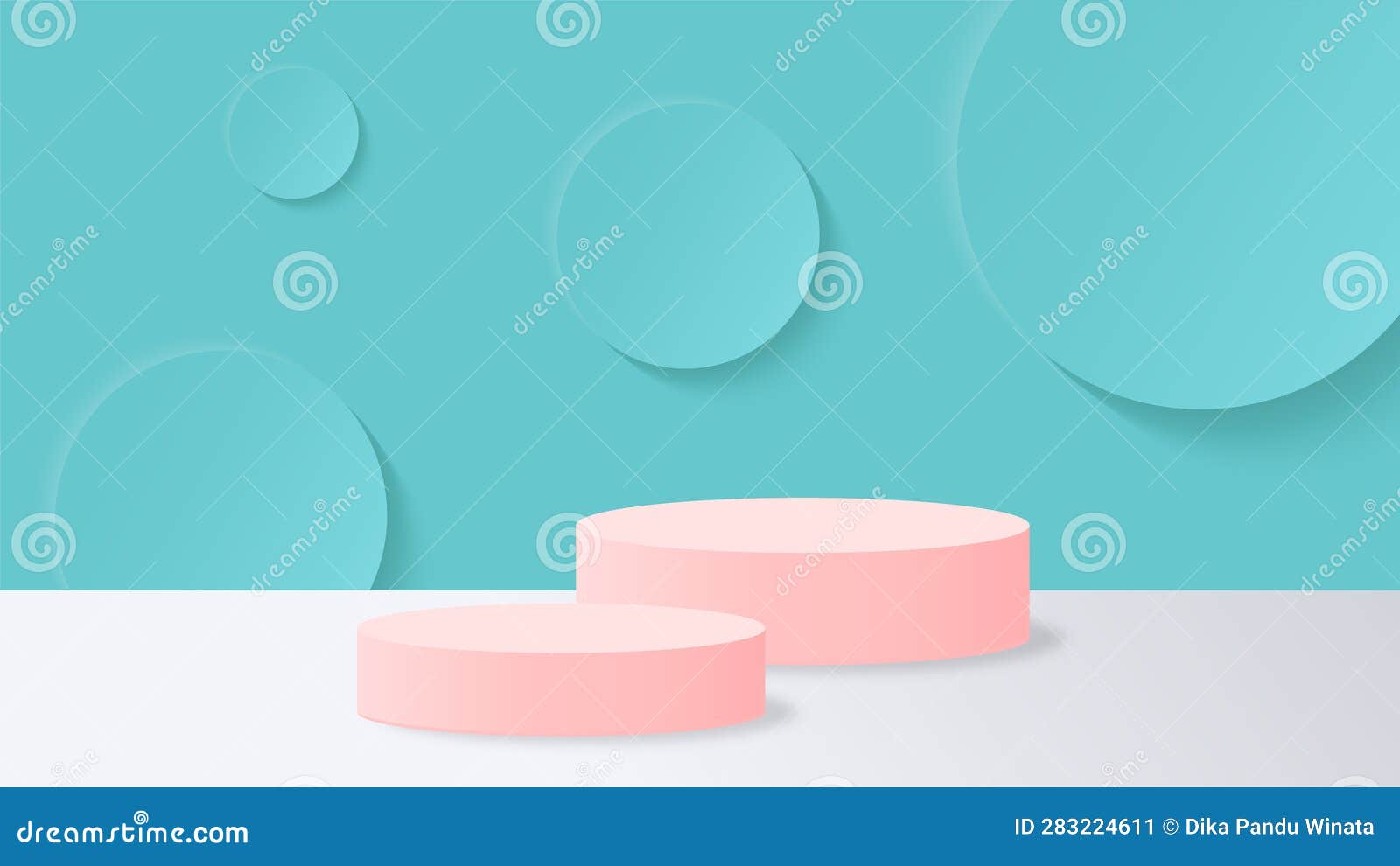 3D Podium Display Product in Floor with Pink Tosca Wall Texture ...