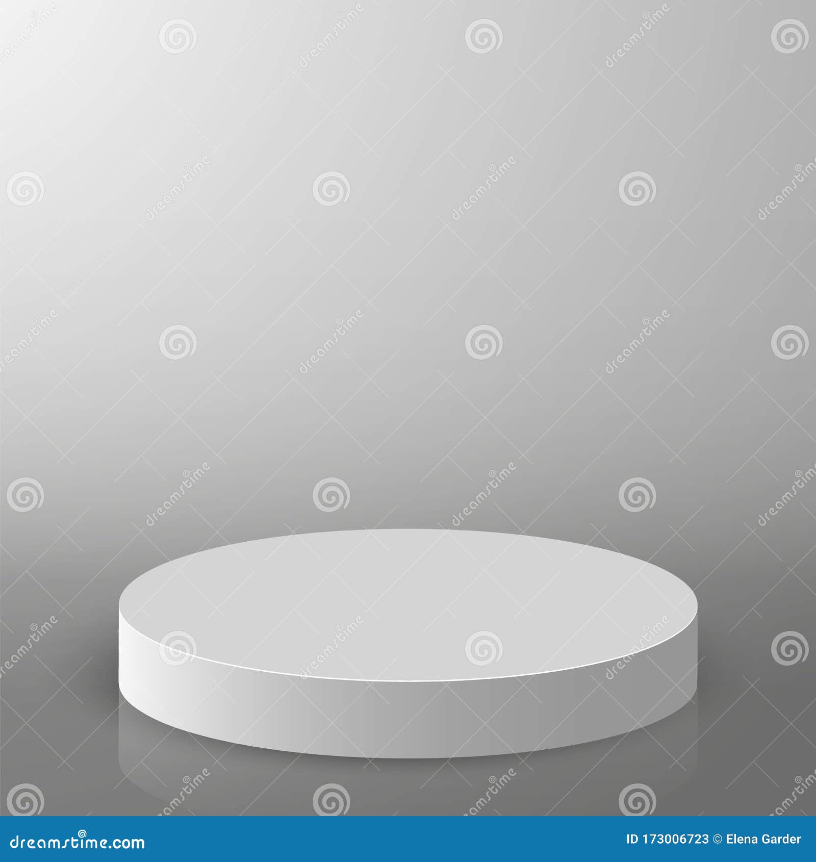 3D Podium. Pedestal Platform or Showroom Stand. White Round Studio ...