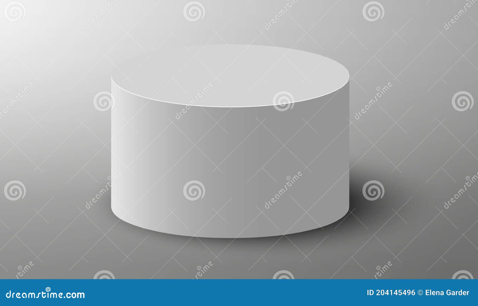 3D Podium. Pedestal Platform or Showroom Stand. White Round Studio ...