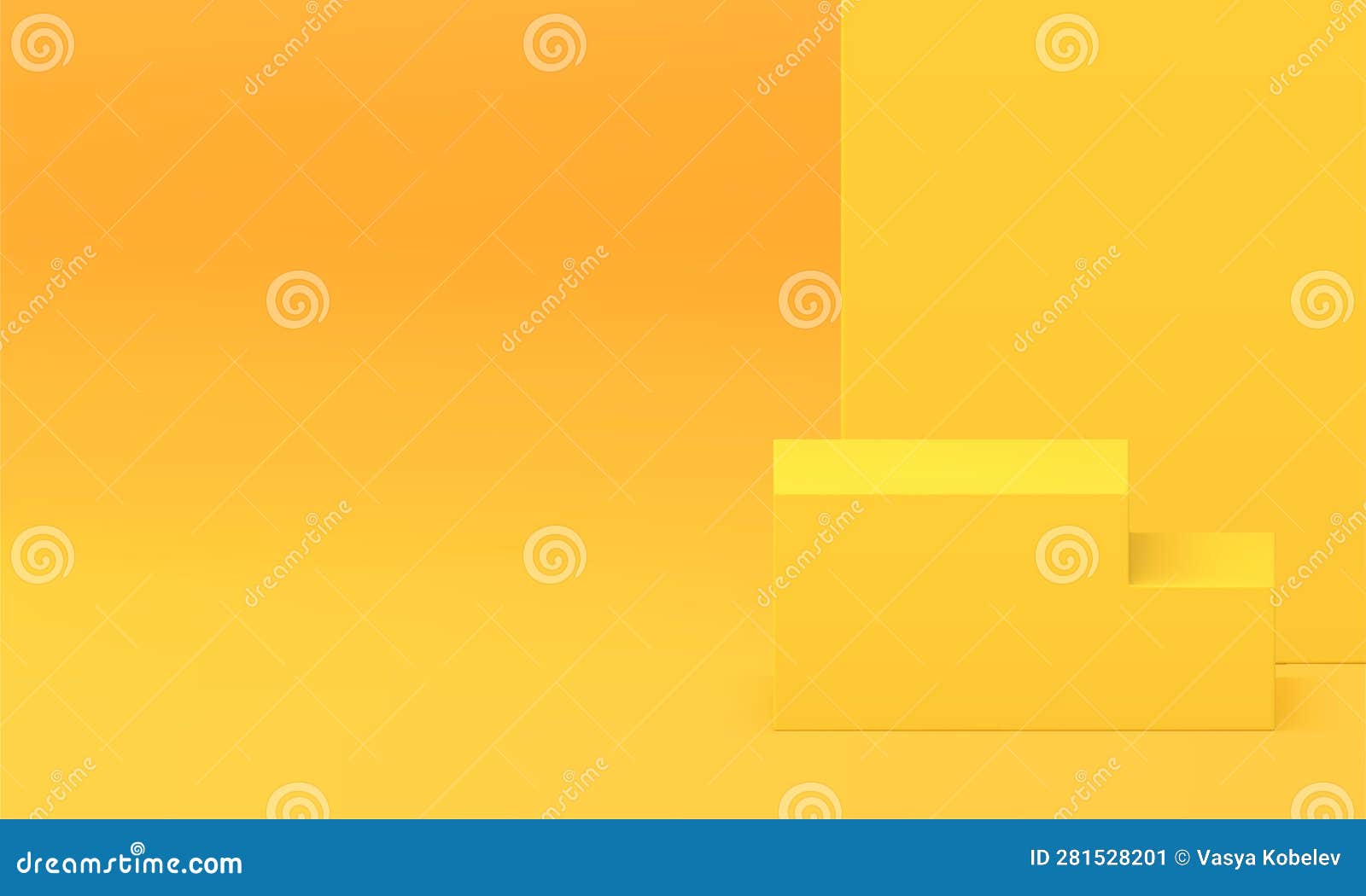 3d Podium Stairs Yellow Steps Platform Angular Construction Win ...