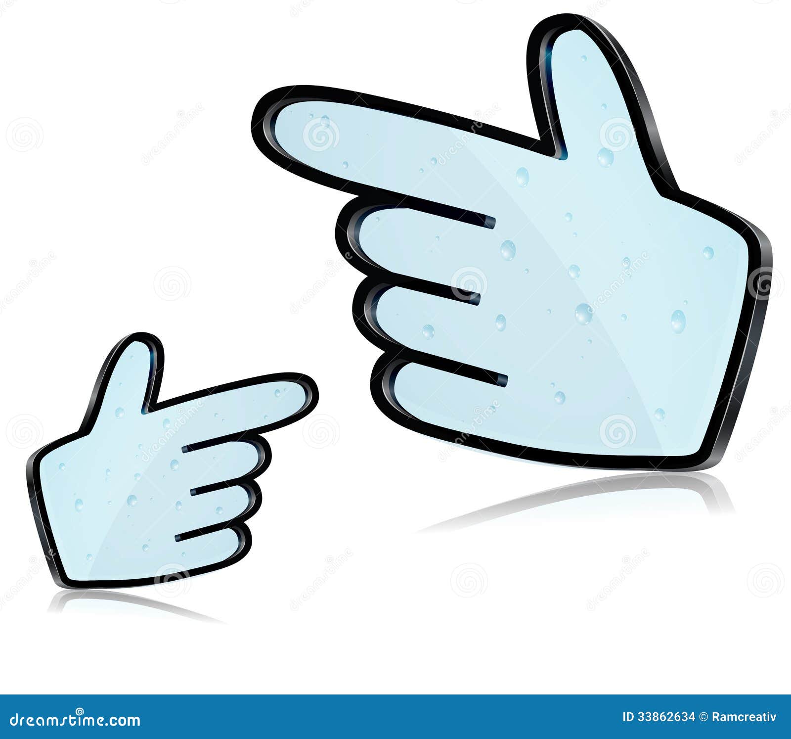 3D Pointers with a Transparent Middle Stock Illustration - Illustration ...