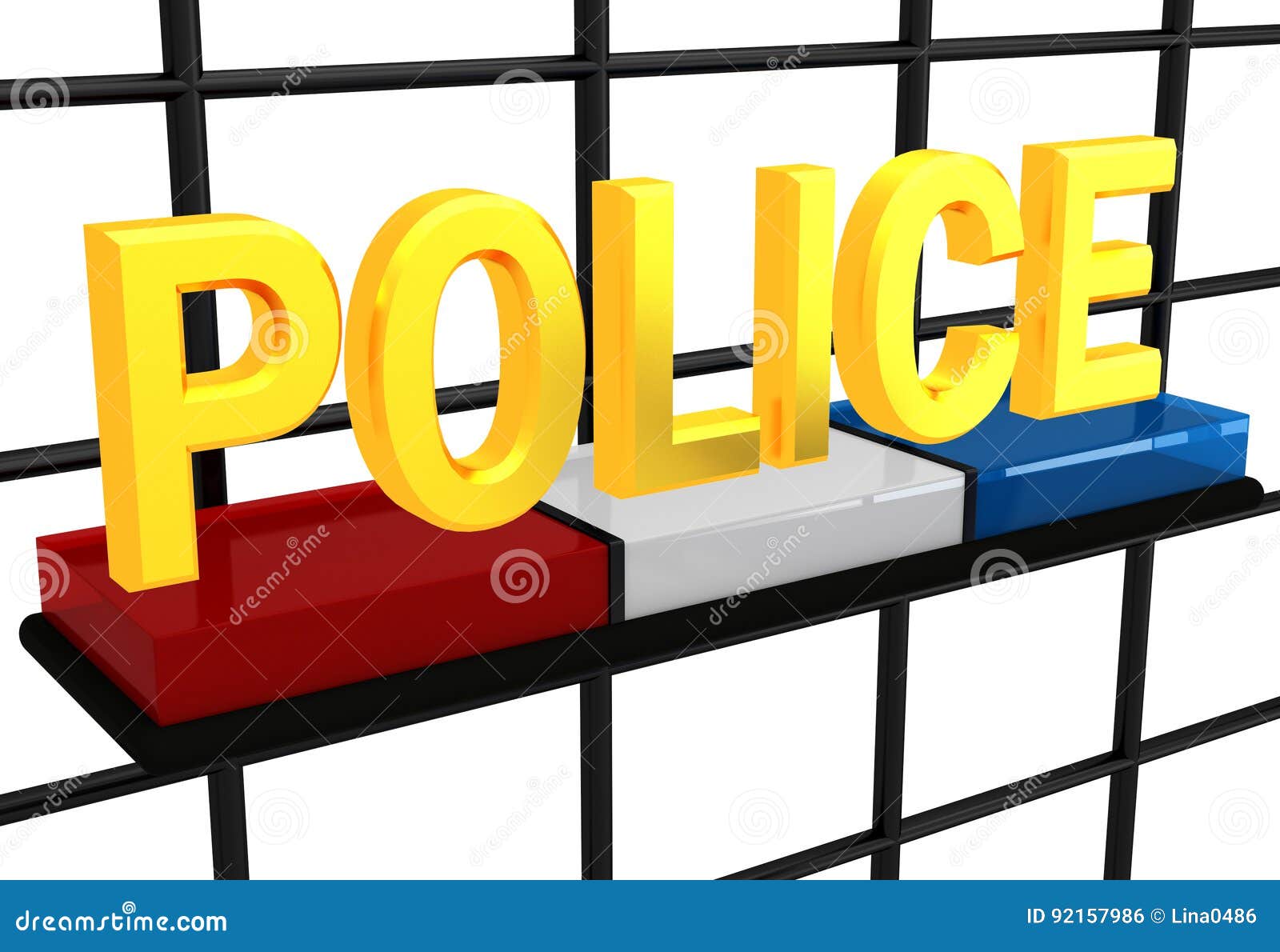 Set Of Special Flashers Of Emergency Dept Department Of Police Vector ...