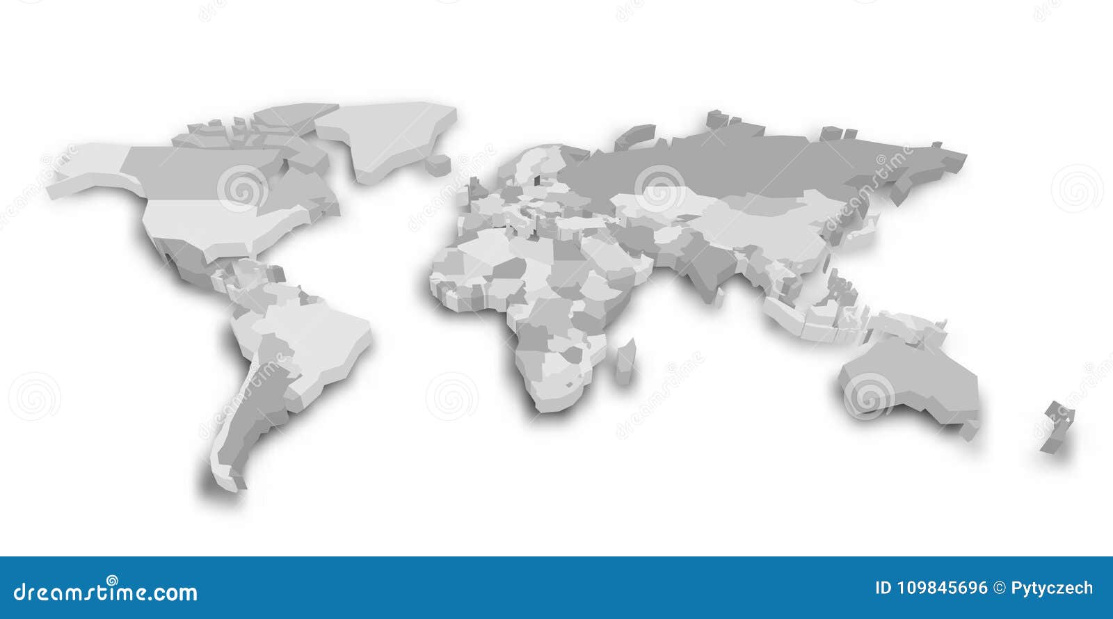 3D Political Map of World. Vector Illustration Stock Vector ...