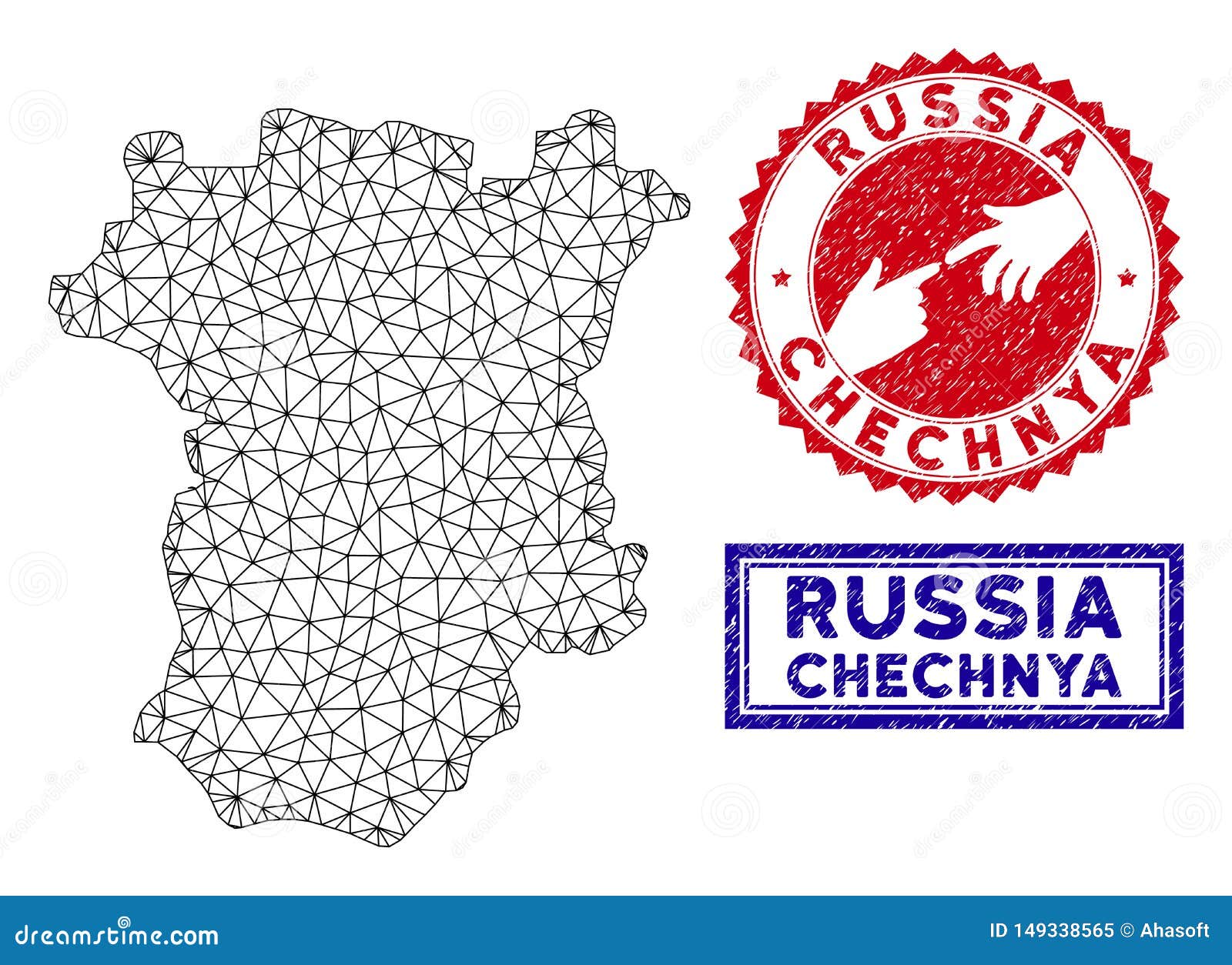 Dotted Chechnya Map Vector Illustration | CartoonDealer.com #122646446