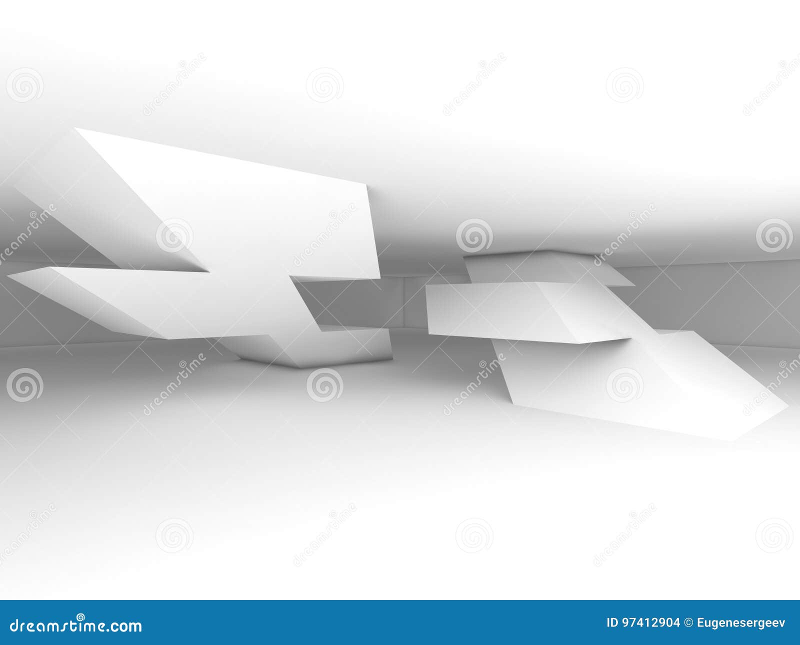 3d Polygonal Columns and Soft Shadows Stock Illustration - Illustration ...