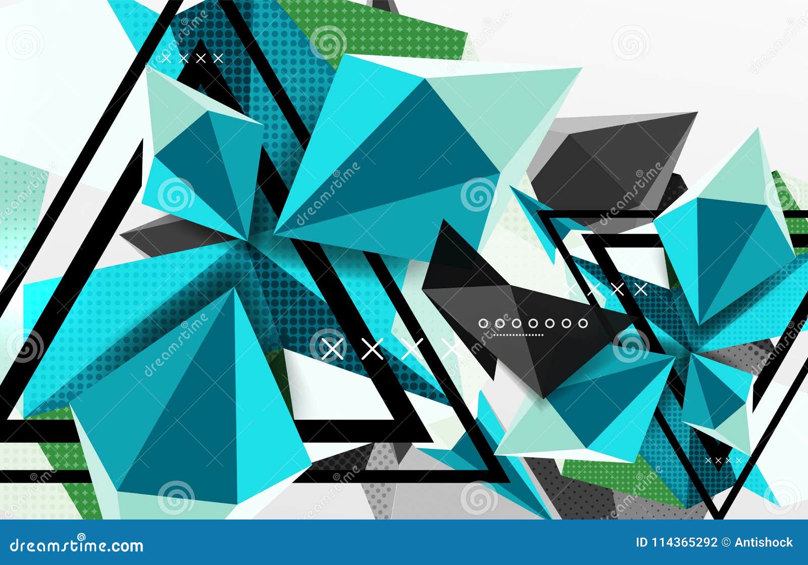 3d Polygonal Elements Abstract Background Stock Vector - Illustration ...