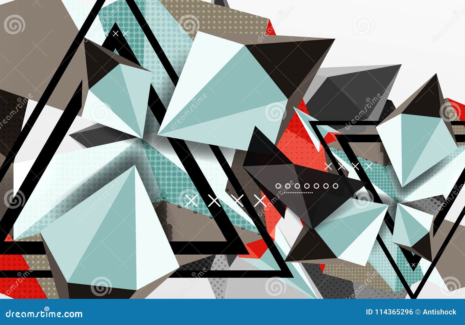 3d Polygonal Elements Abstract Background Stock Vector - Illustration ...