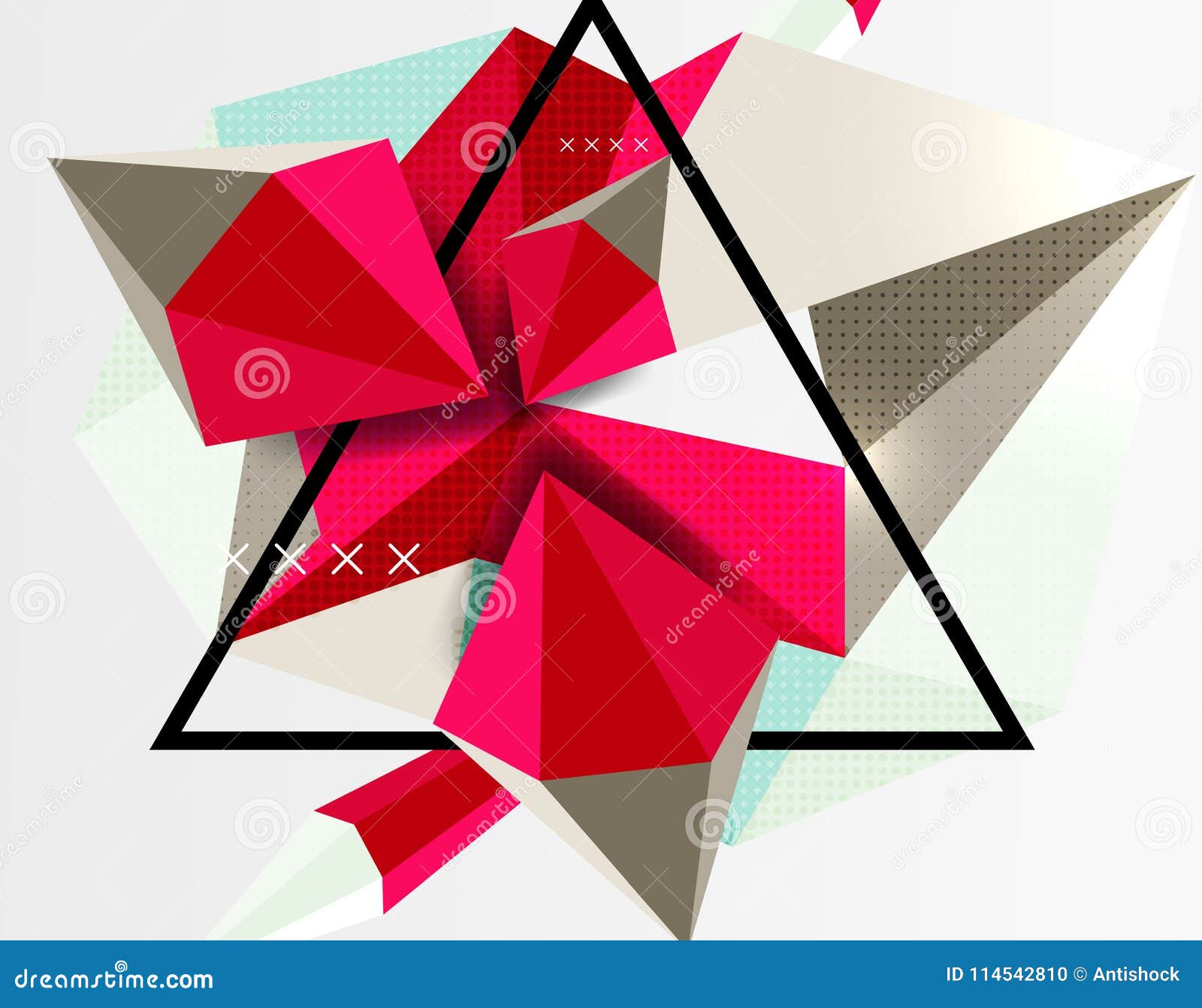 3d Polygonal Elements Abstract Background Stock Vector - Illustration ...