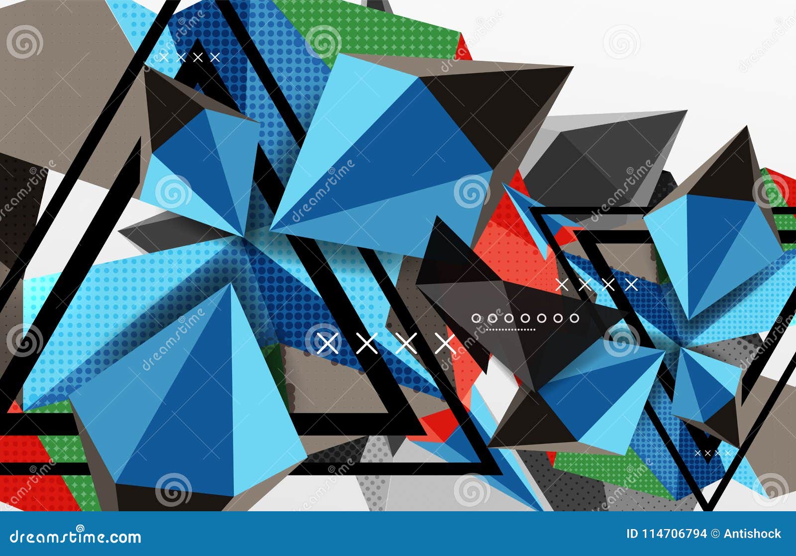 3d Polygonal Elements Abstract Background Stock Vector - Illustration ...