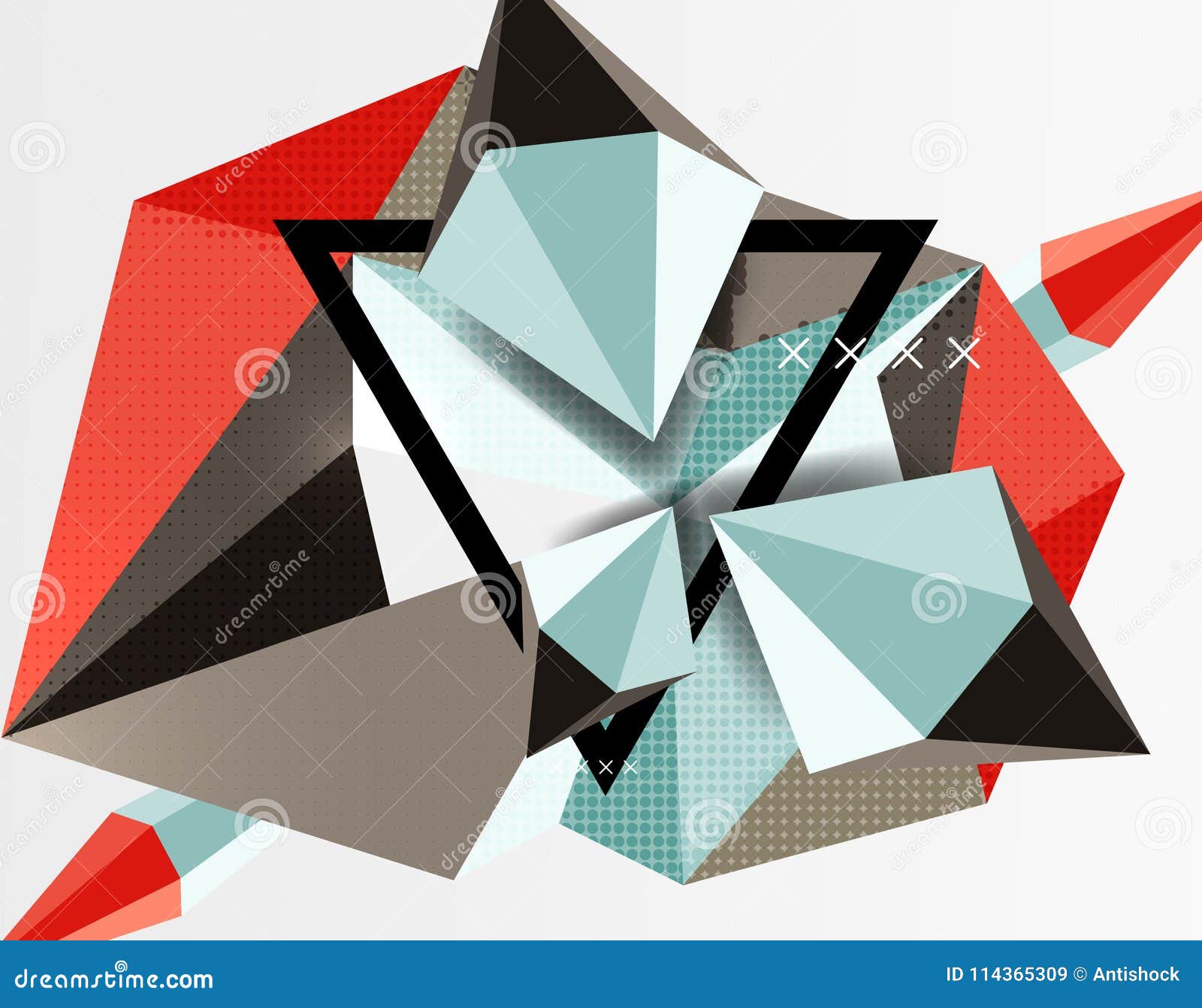 3d Polygonal Elements Abstract Background Stock Vector - Illustration ...