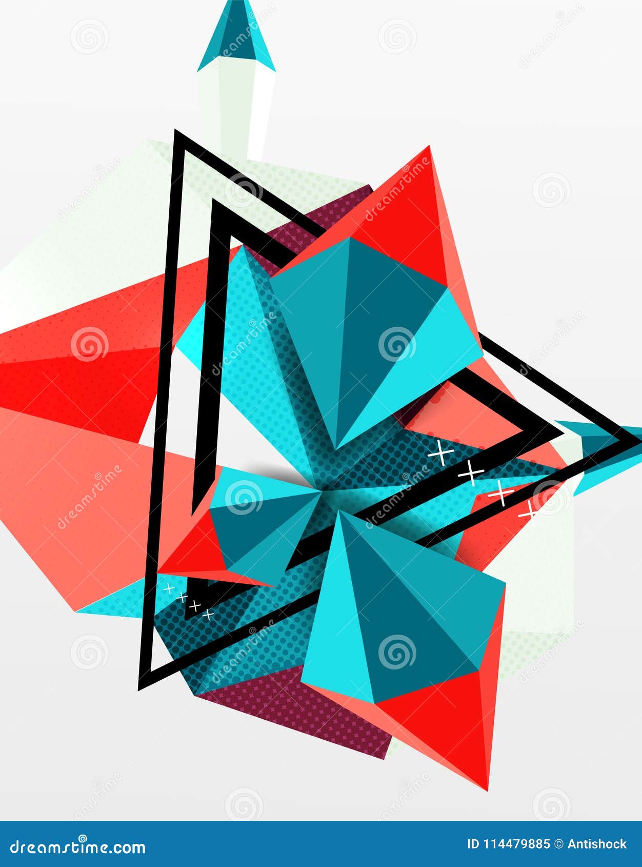 3d Polygonal Elements Abstract Background Stock Vector - Illustration ...