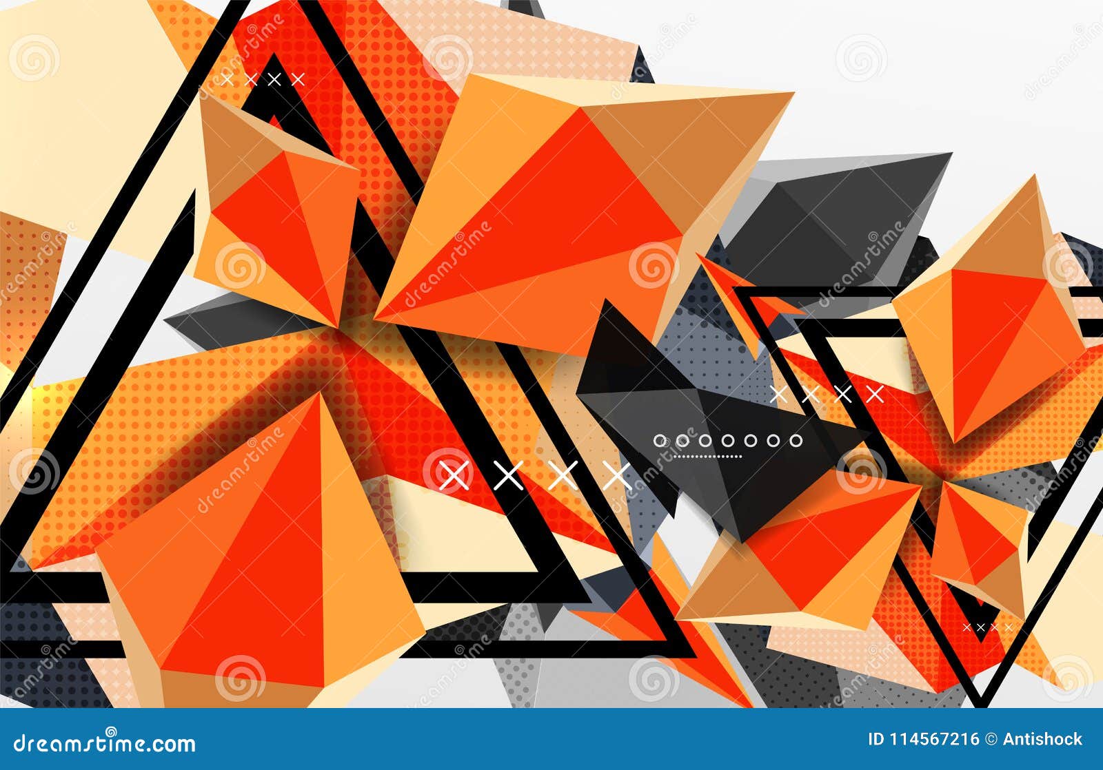 3d Polygonal Elements Abstract Background Stock Vector - Illustration ...