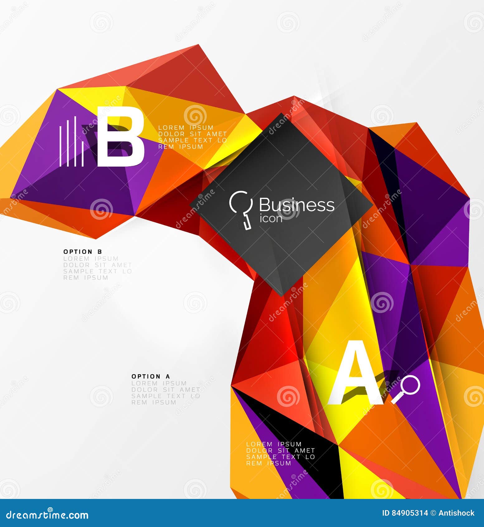 3d Polygonal Object Triangles, Abstract Background Stock Vector - Illustration of pattern ...