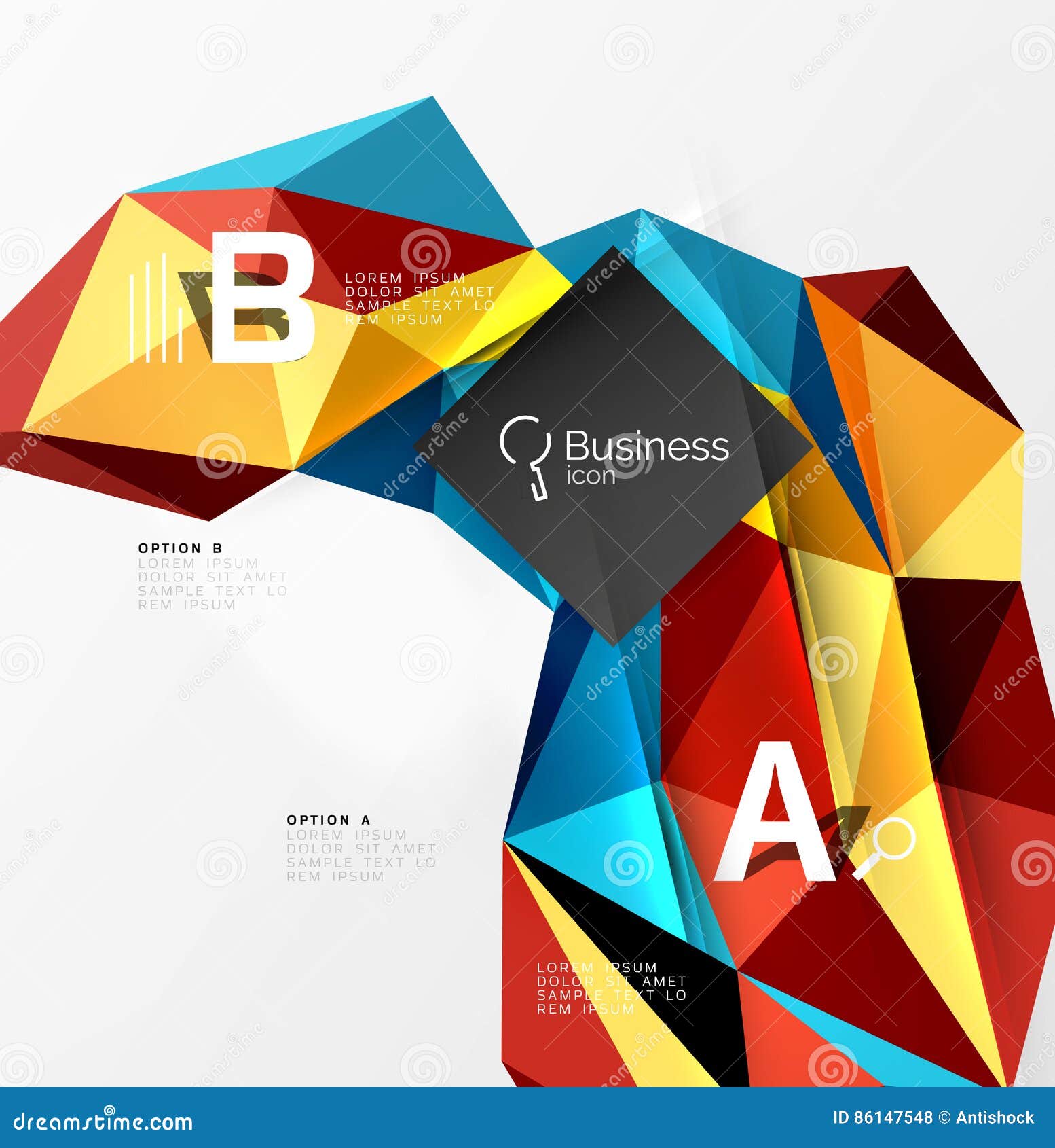 3d Polygonal Object Triangles, Abstract Background Stock Vector - Illustration of geometry ...