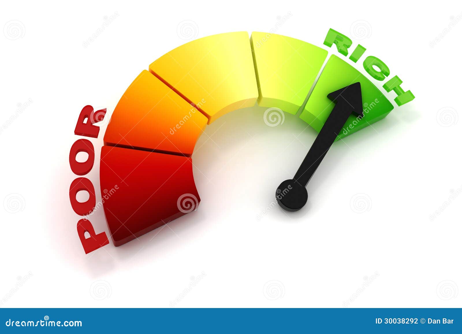3d poor-rich graph stock illustration. Illustration of concept - 30038292