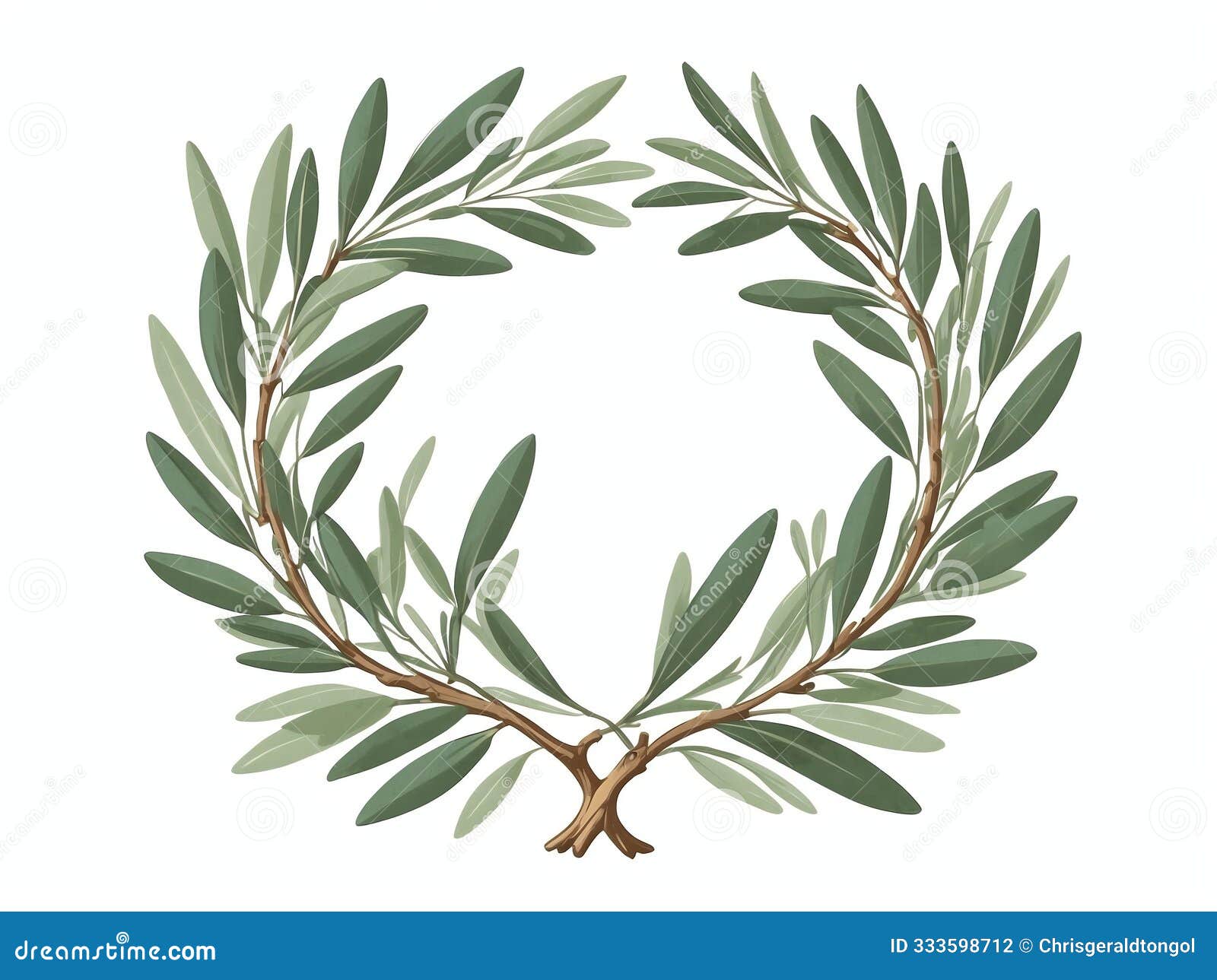 2d Portrait of a Olive Branch Medieval Crest Isolated Ai Generated ...