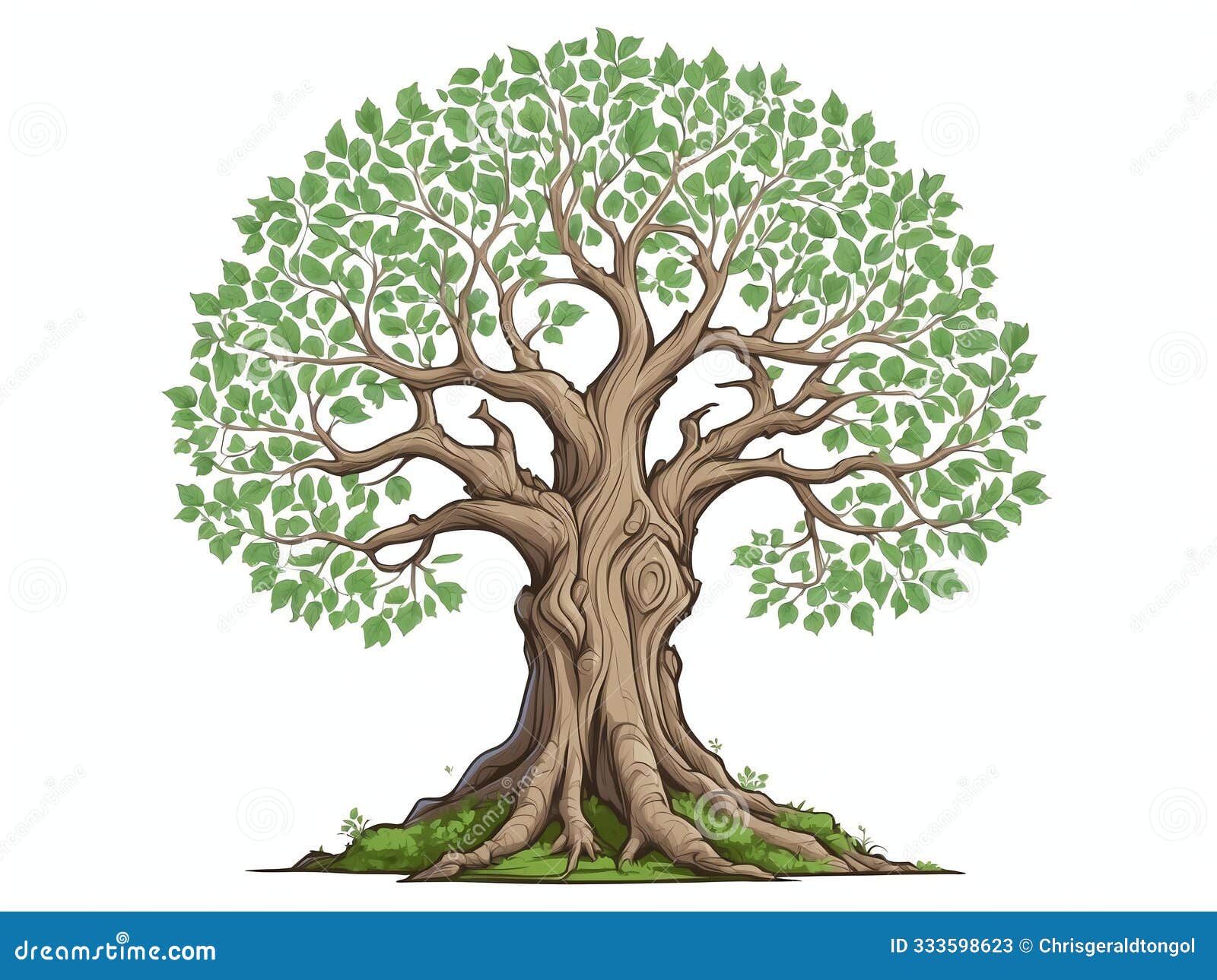 2d Portrait of a Tree Medieval Crest Isolated in White Ai Generated ...