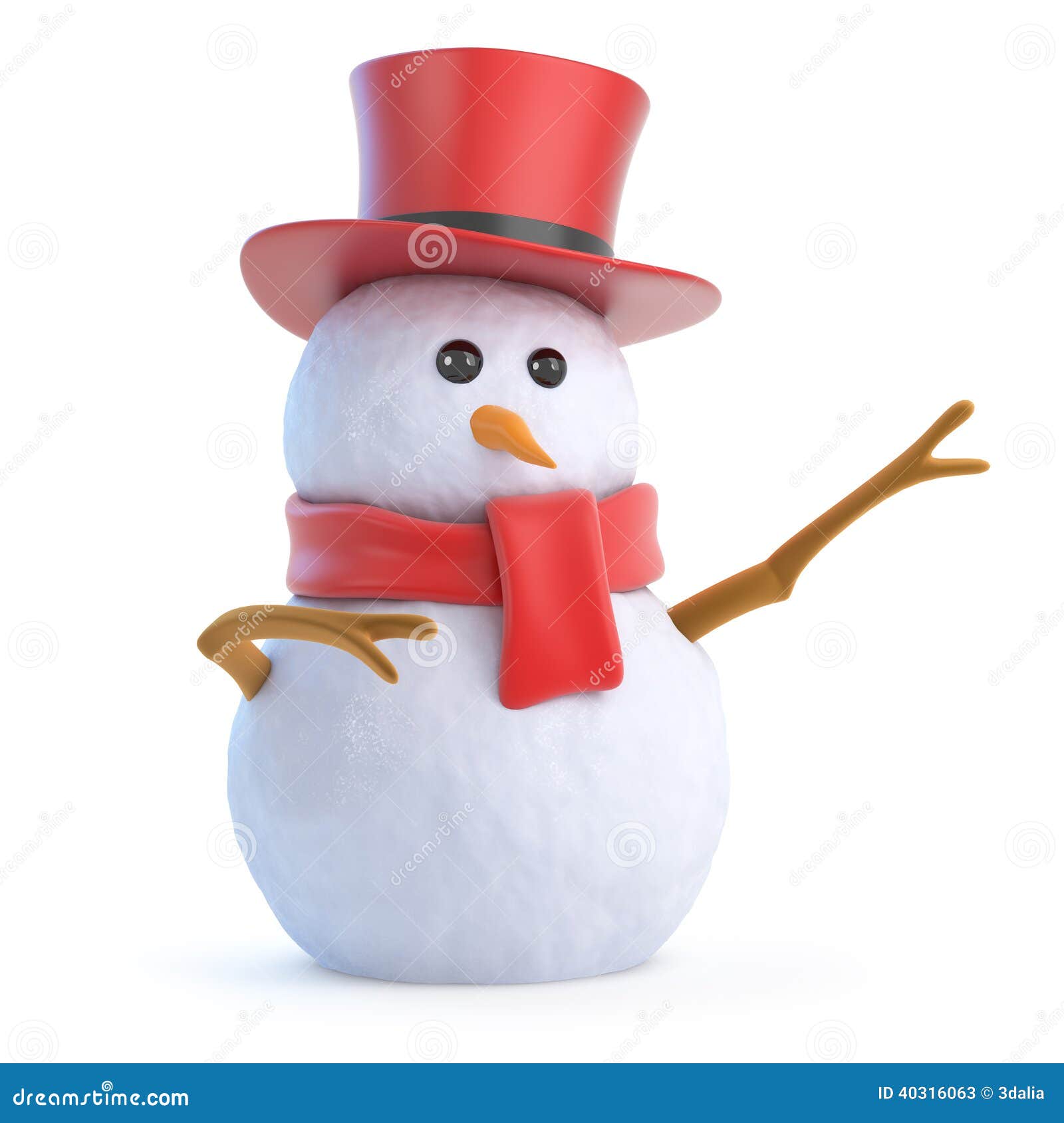 3d Posh snowman points stock illustration. Illustration of festive ...