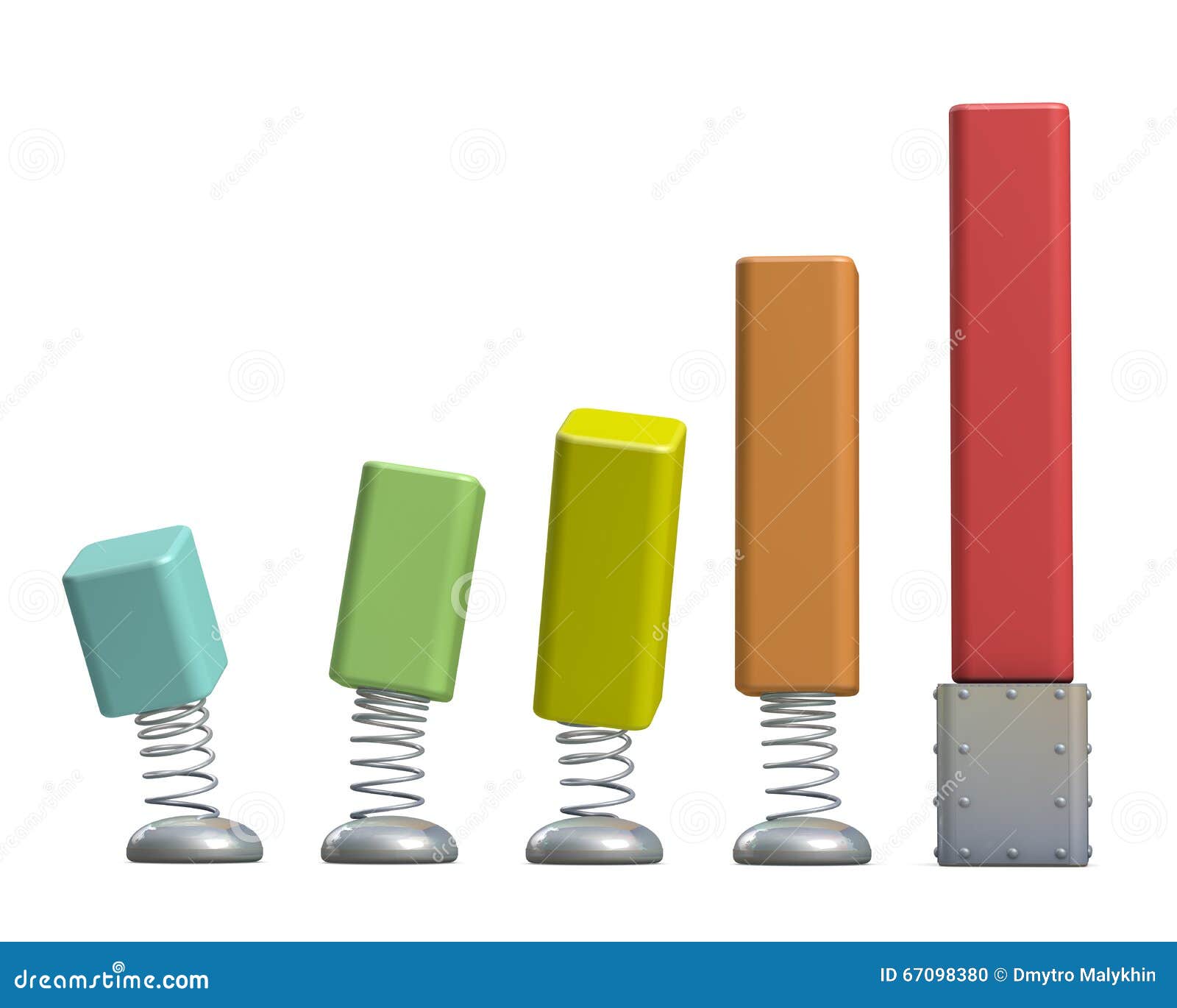3d positive bar Graphs stock illustration. Illustration of graphic ...
