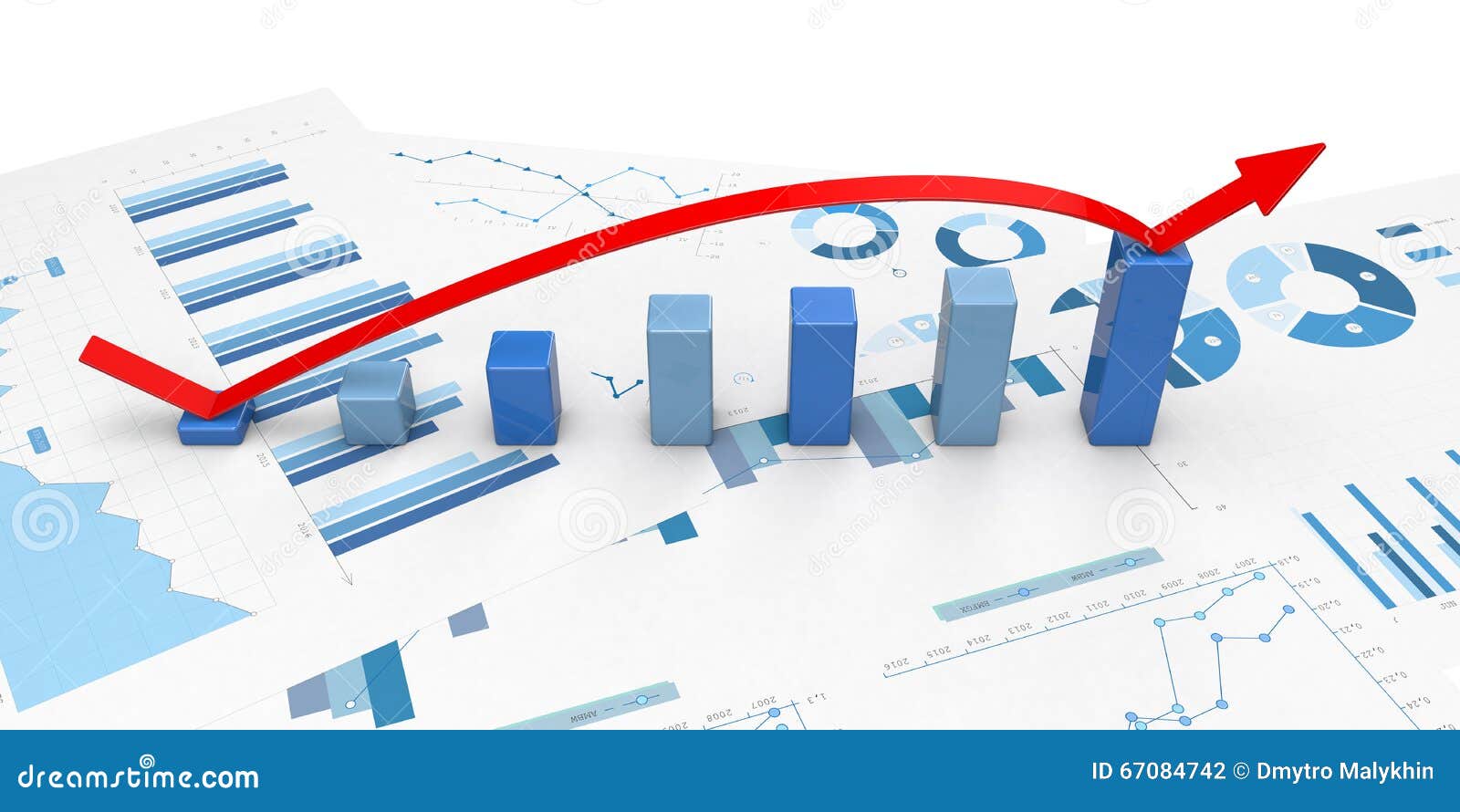 3d positive bar Graphs stock illustration. Illustration of rapid - 67084742