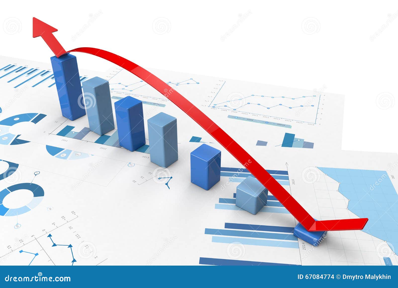 3d positive bar Graphs stock illustration. Illustration of strategy ...