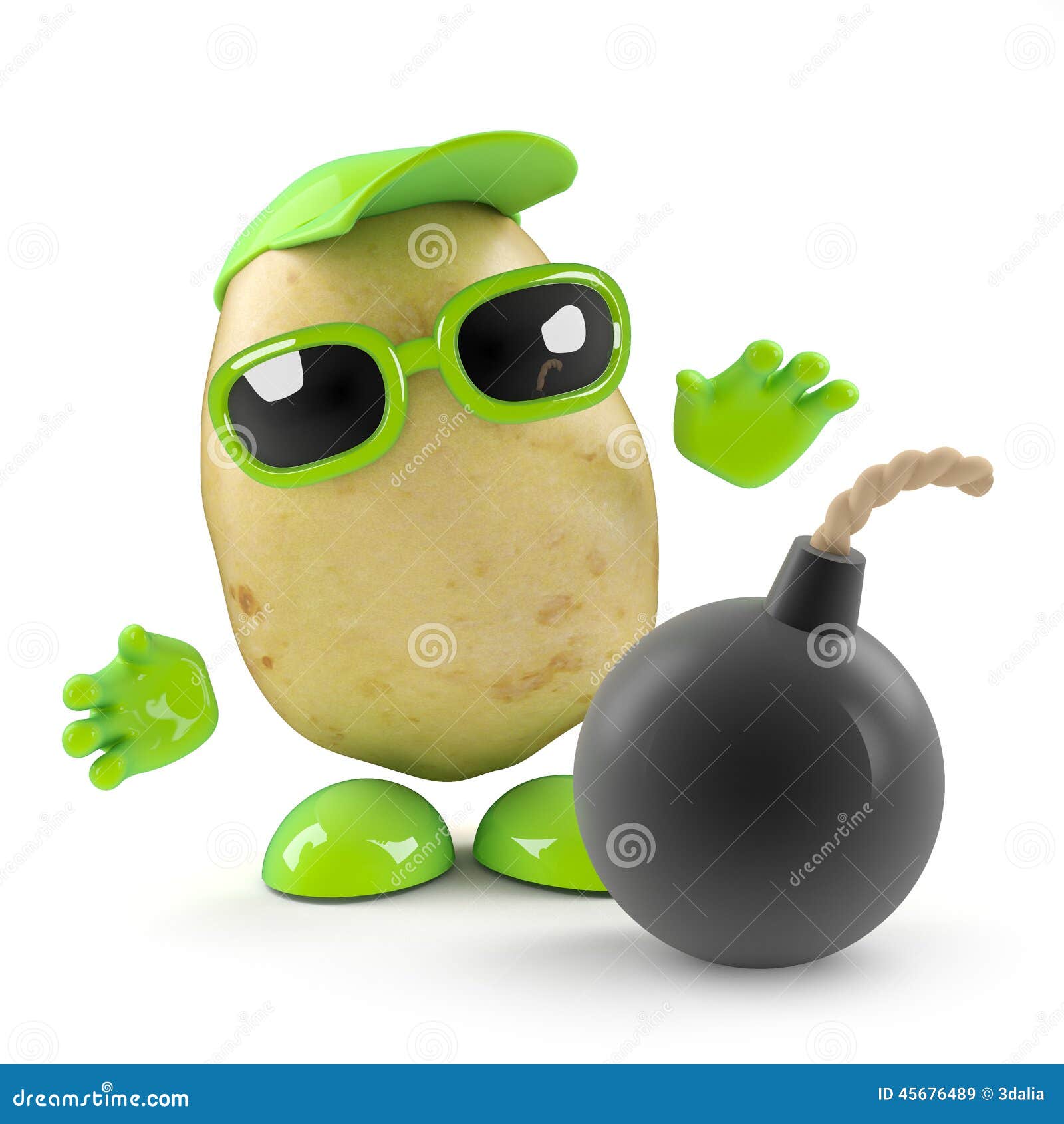 Scared Potato Cartoon | CartoonDealer.com #48897710