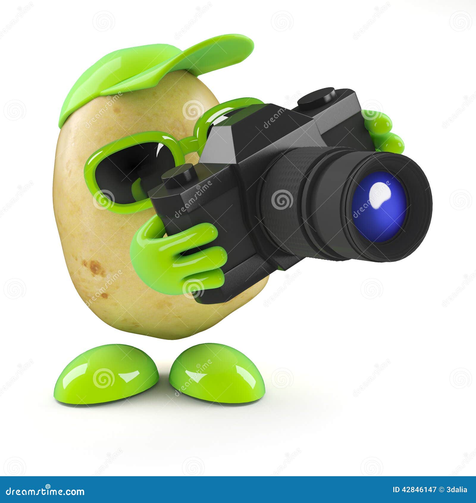 3d Potato photographer stock illustration. Illustration of vegetable ...