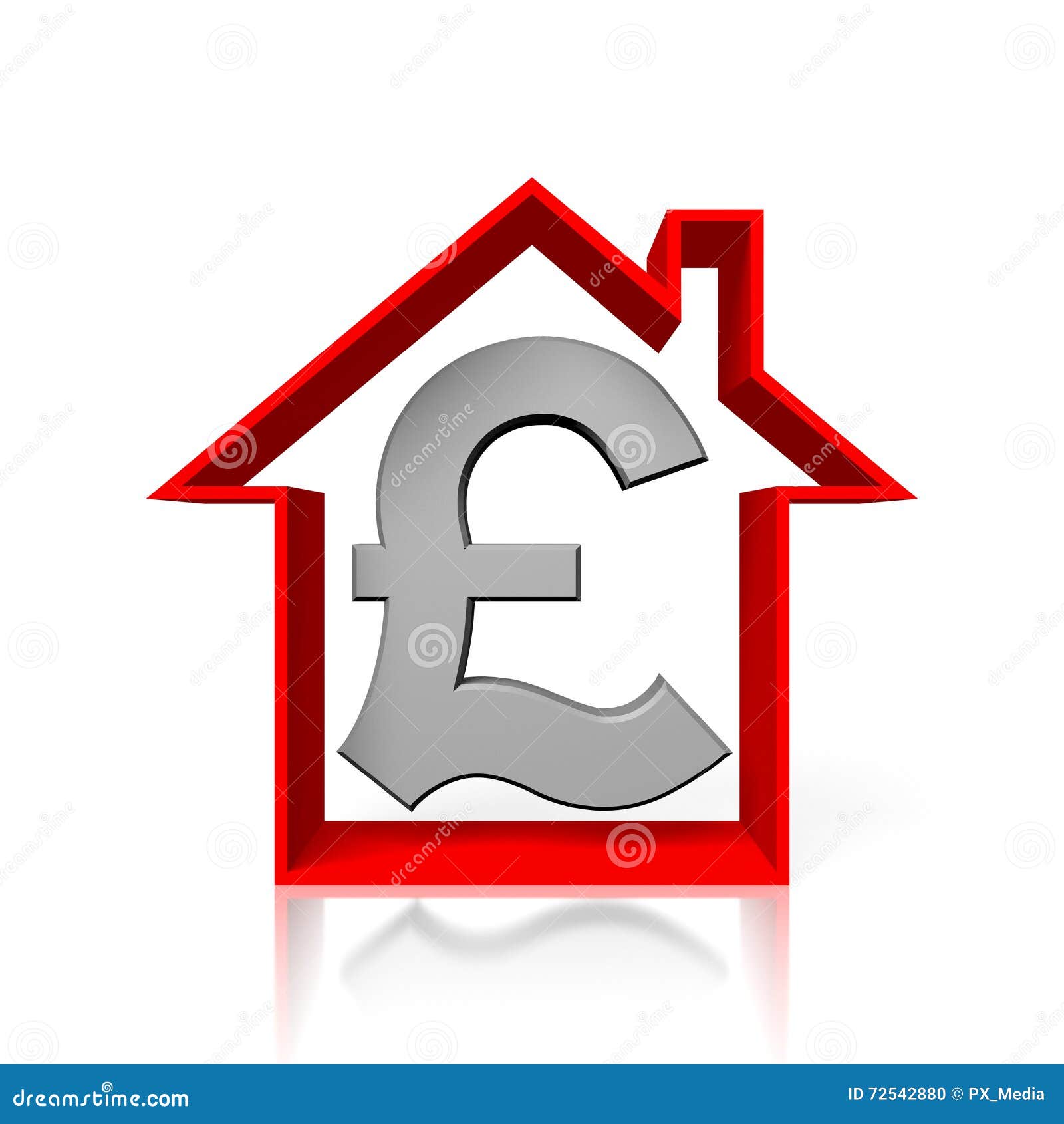 3D Pound Sign and House/ Key Shape Stock Illustration - Illustration of ...