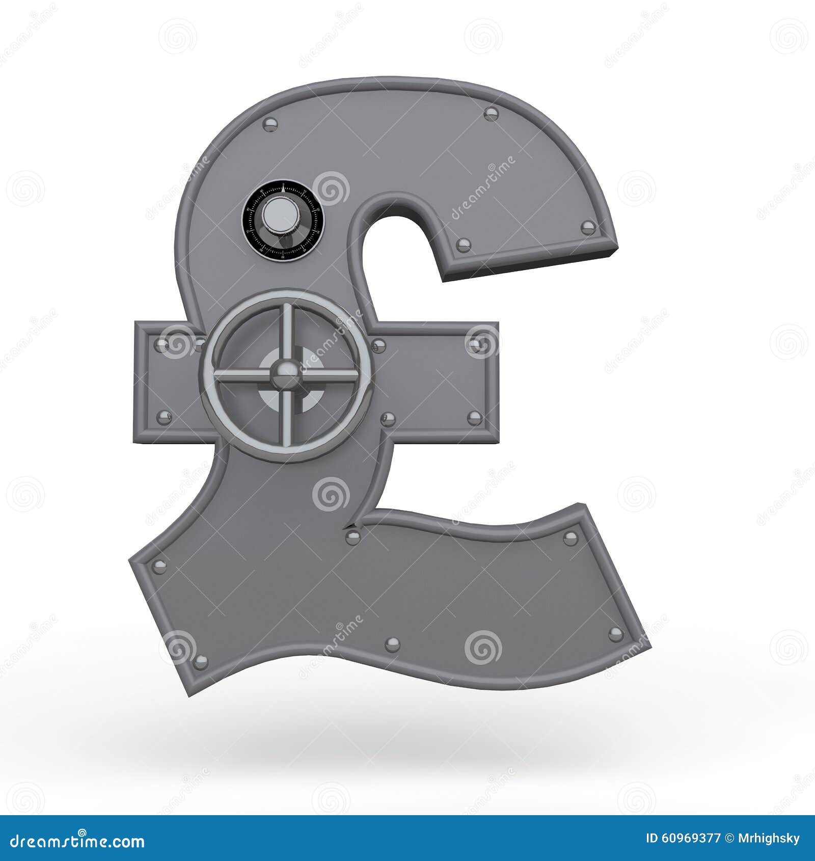 3d pound symbol metal safe stock illustration. Illustration of ...