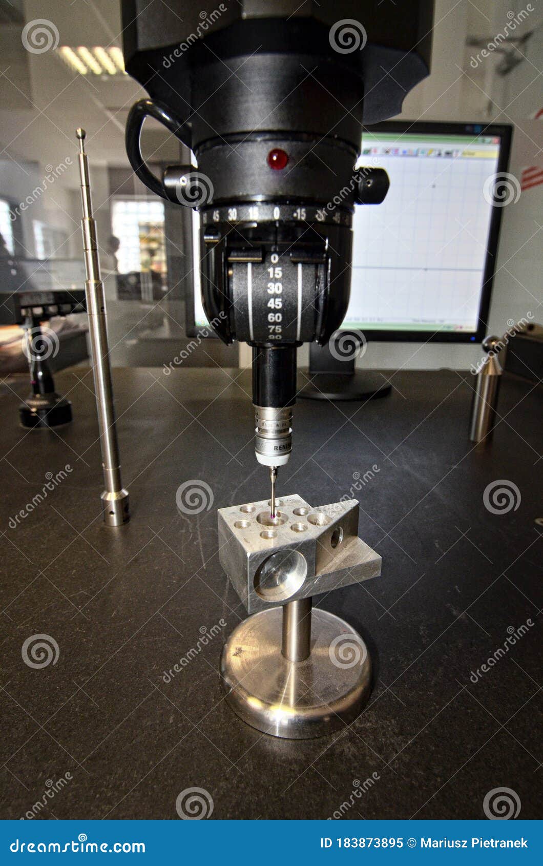 3d Precision Measurement on Machine Quality Control Parts Stock Image ...