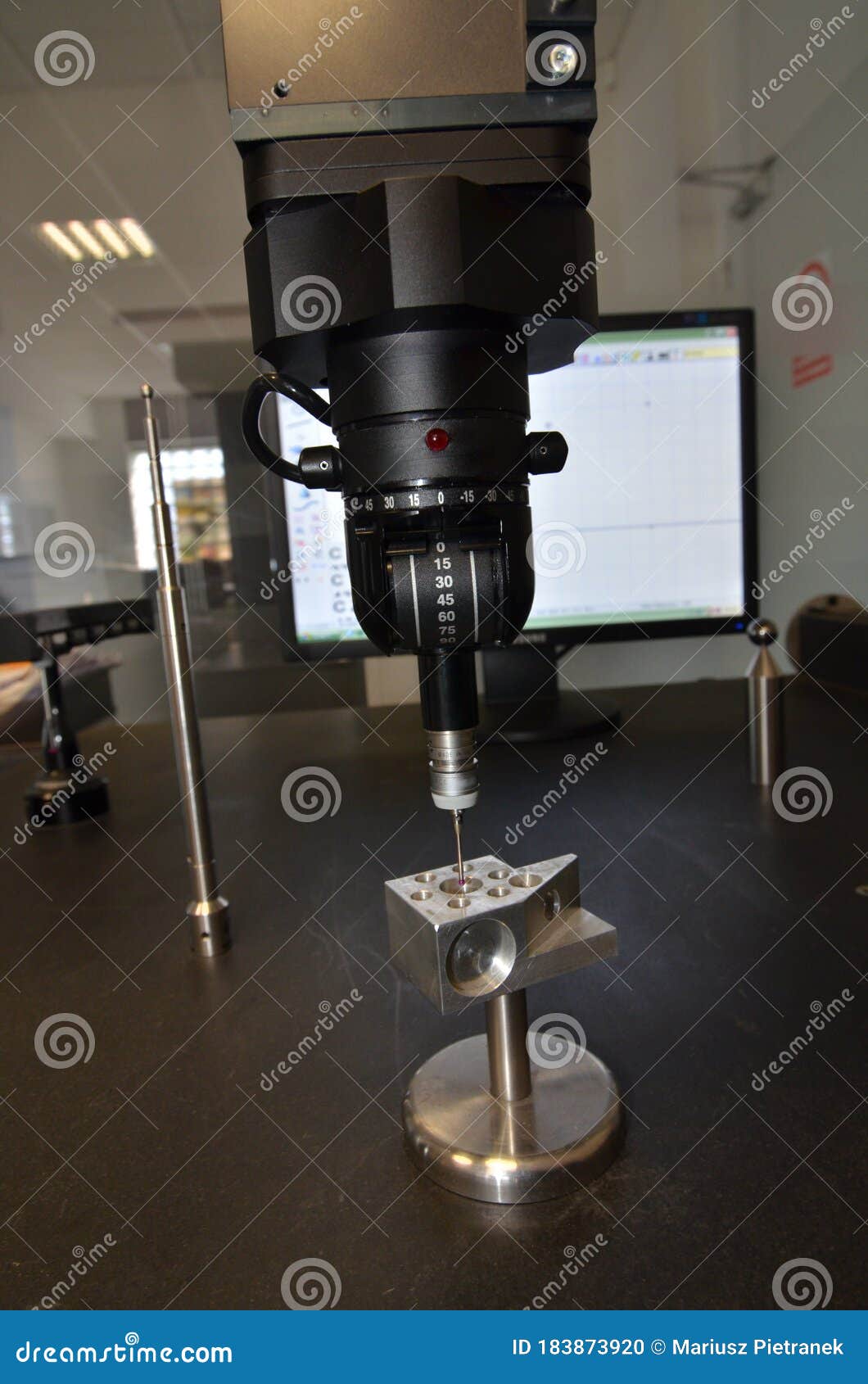3d Precision Measurement on Machine Quality Control Parts Stock Photo ...