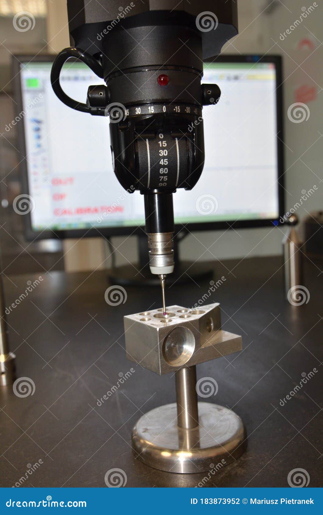 3d Precision Measurement on Machine Quality Control Parts Stock Photo ...