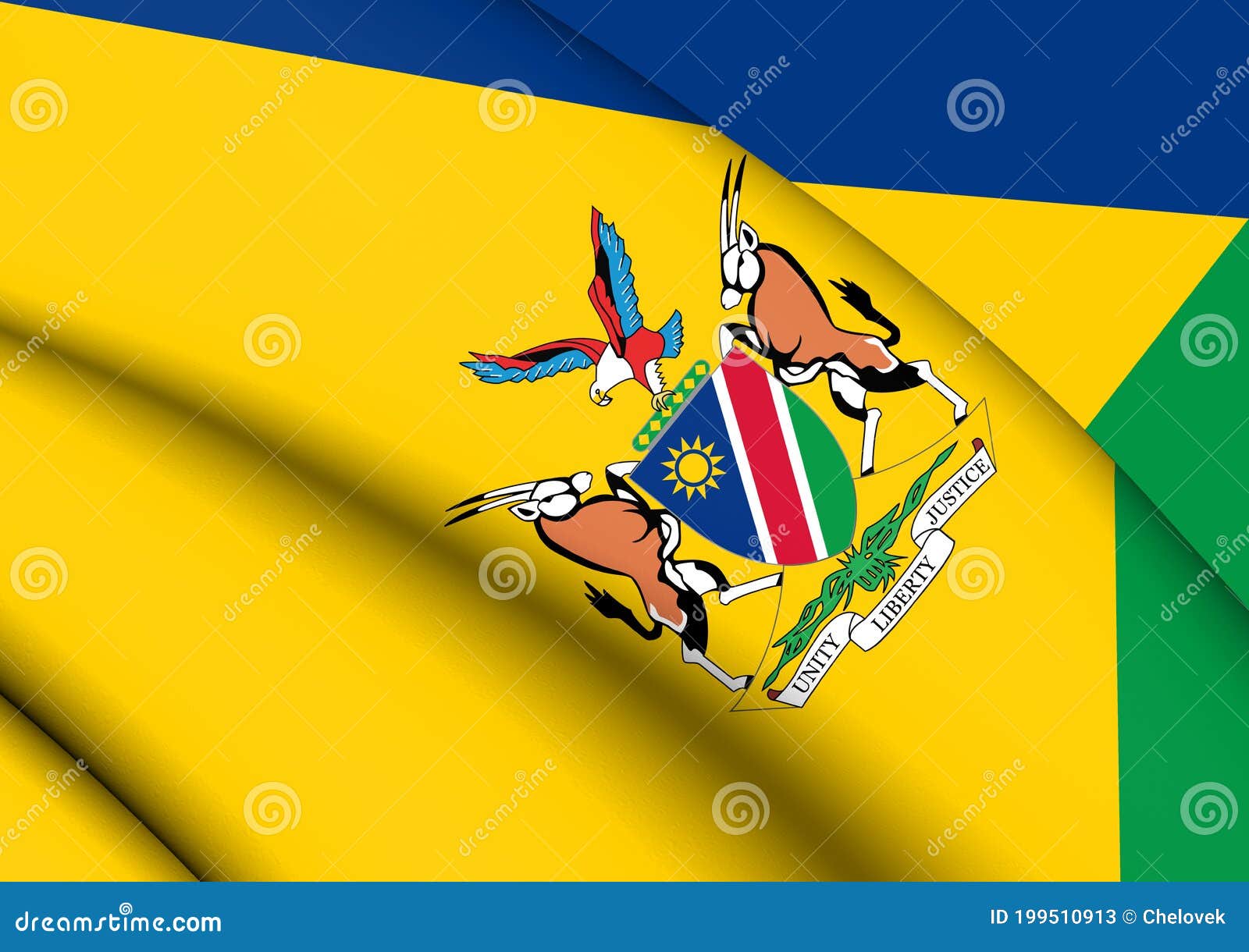 3D President of Namibia Standard. Stock Illustration - Illustration of ...